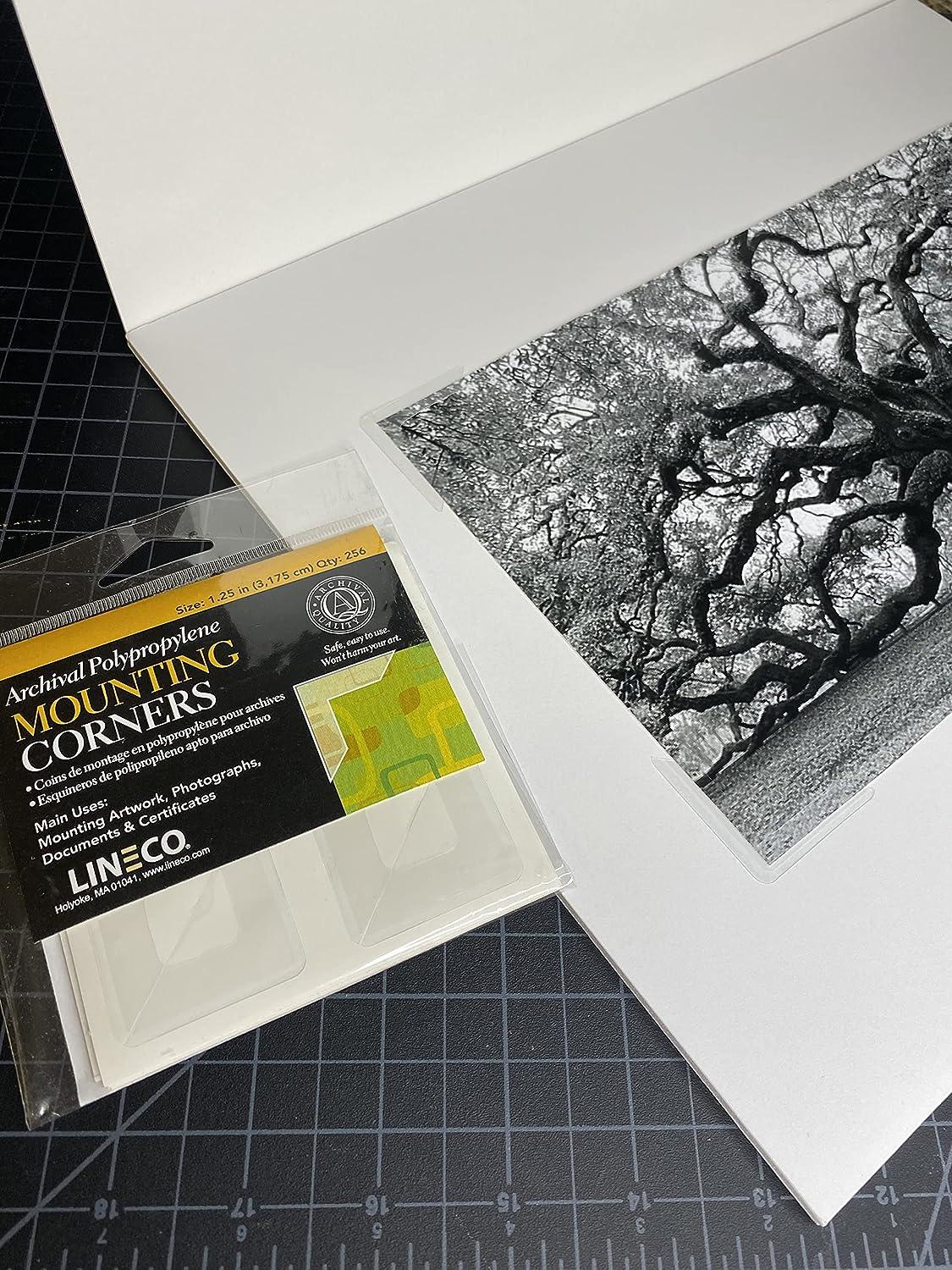 Lineco Archival Polypropylene Mounting Corners Self Adhesive Clear ...