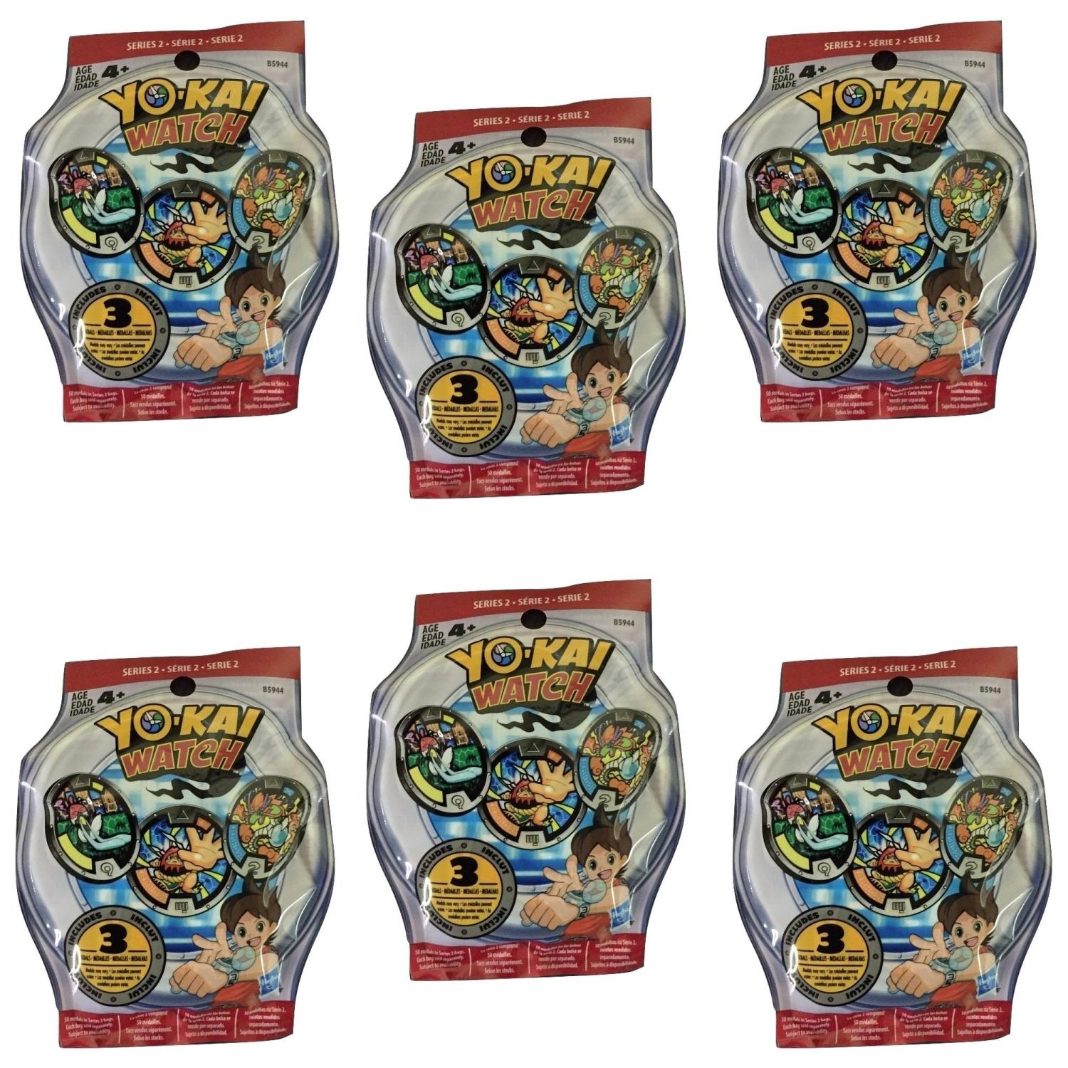 Yo-Kai Series 2 Medals Bundle - 6 Blind Bags, 18 Random Medals | Buy ...
