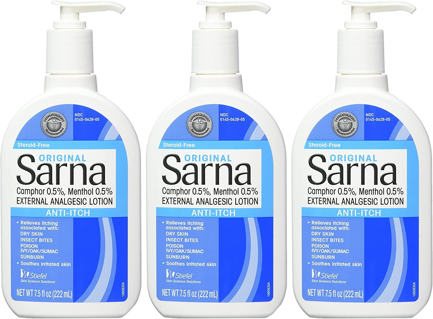 Sarna Anti-Itch Lotion Original 7.5 Fl Oz - Pack of 3 | Relieve Itching ...