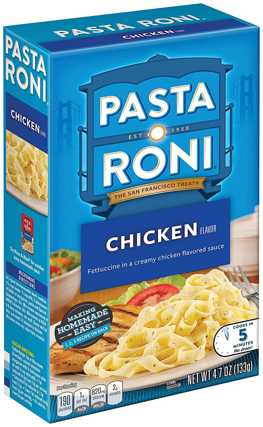 Pasta Roni Creamy Chicken Fettuccine Mix 4.7oz - Delicious Pasta Side ...