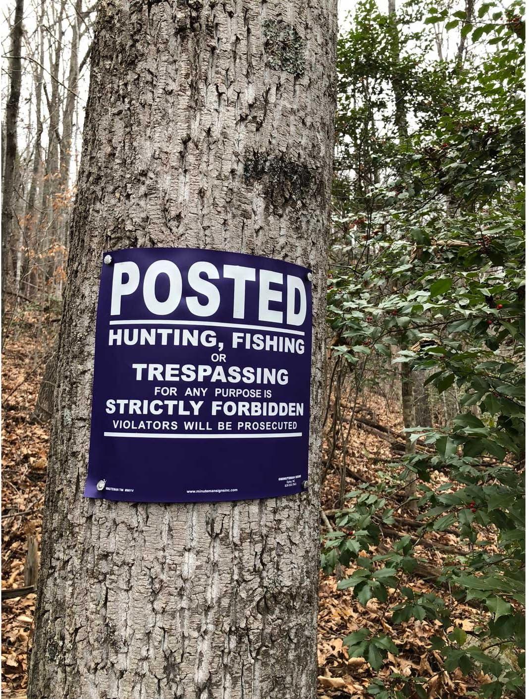 Minuteman No Trespassing No Hunting No Fishing Vinyl Signs on a Roll ...