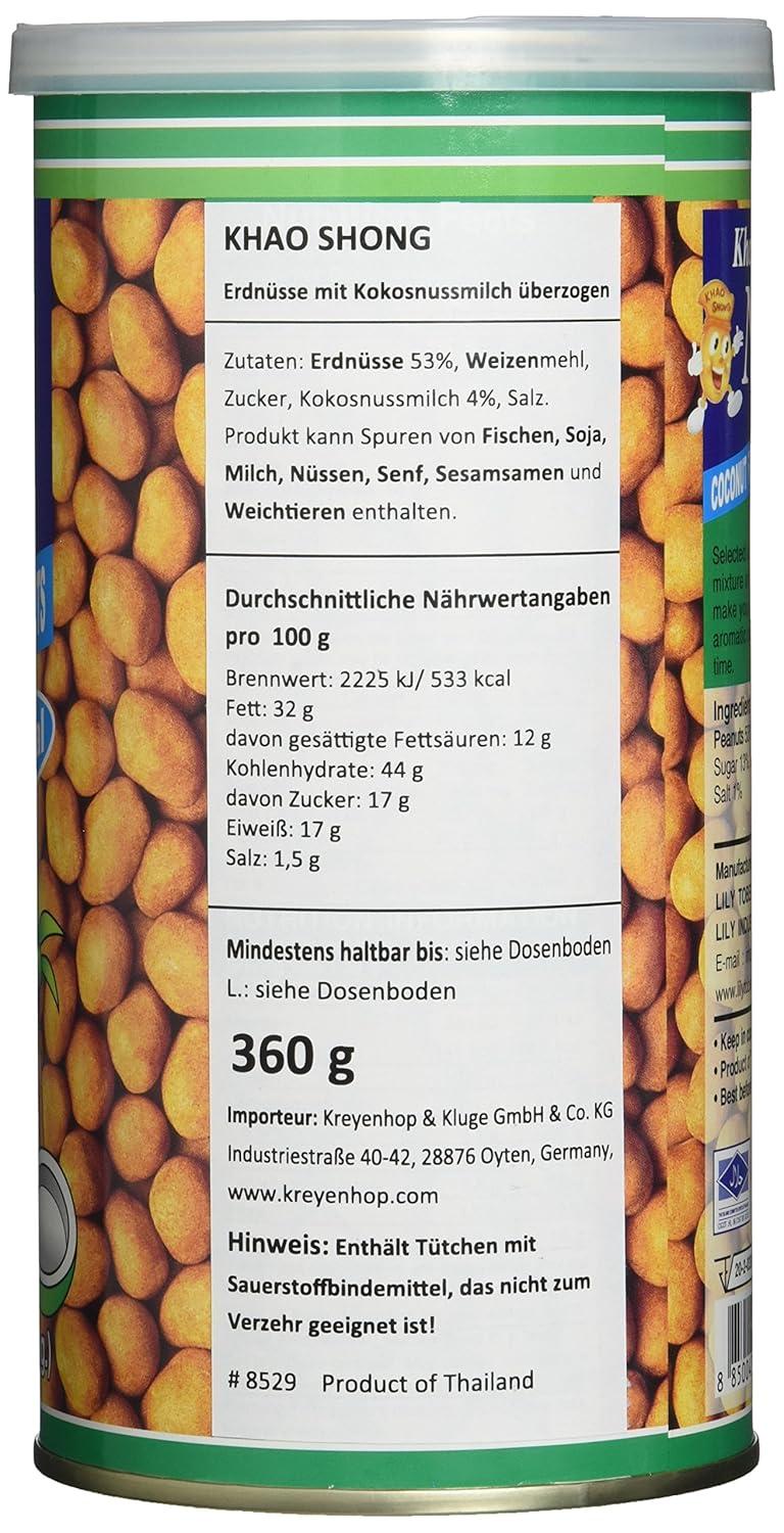 Khao Shong Coconut Flavor Coated Peanuts - Crispy Spicy-Sweet Snack ...