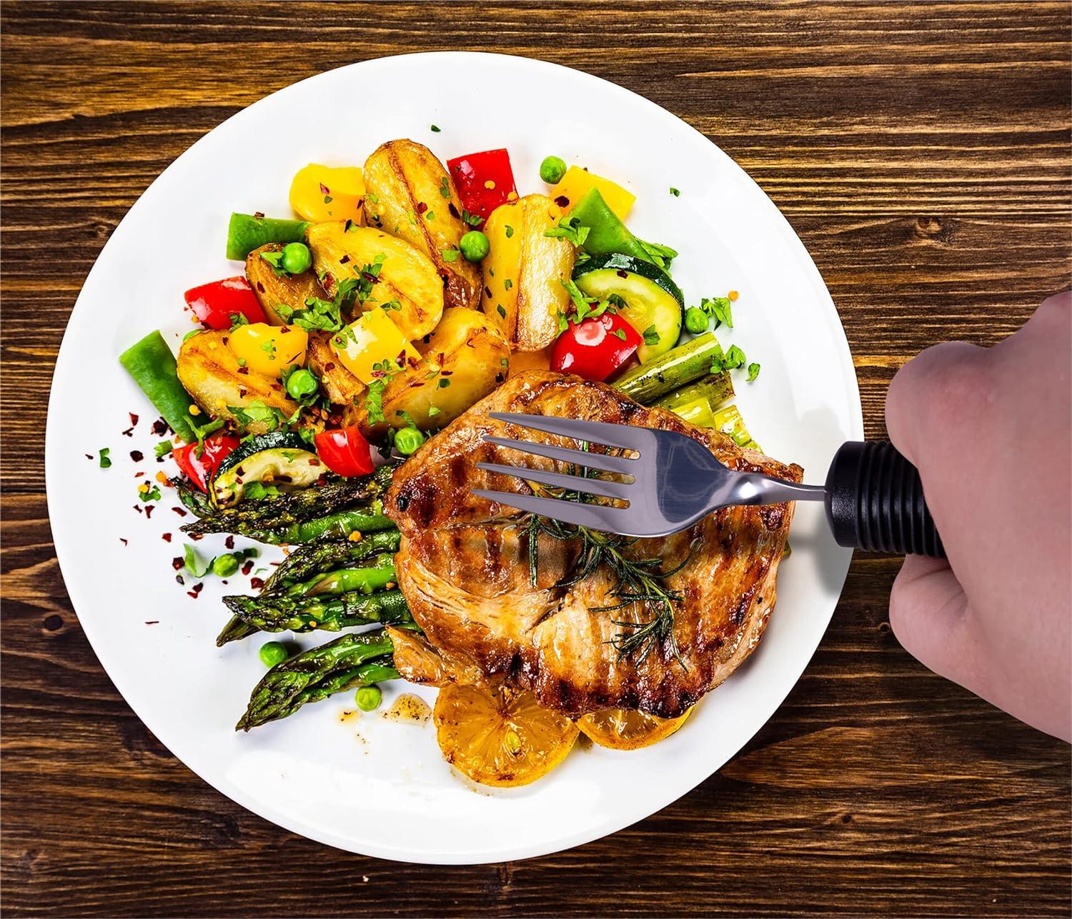 Aidapt Bendable Angled Fork with Soft Grip - Ideal Eating Aid for ...