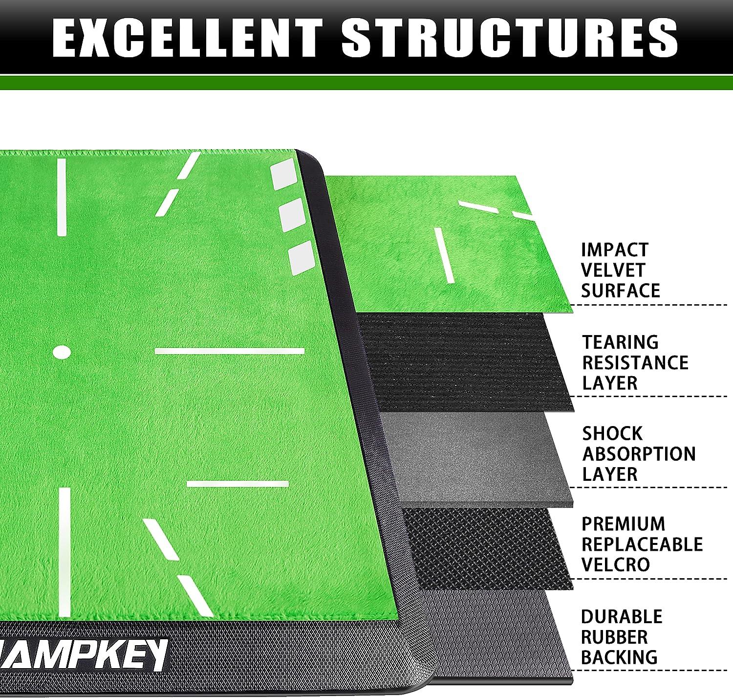 CHAMPKEY Replaceable Impact Golf Mat 2.0 Edition with 3 Surfaces|Path ...