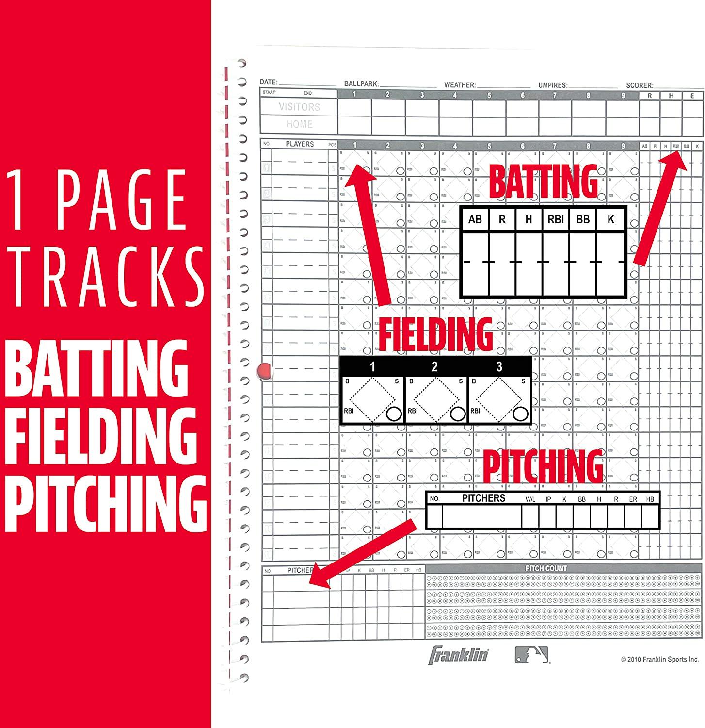 Franklin Sports Baseball & Softball Scorebook - Official Score Keeping ...
