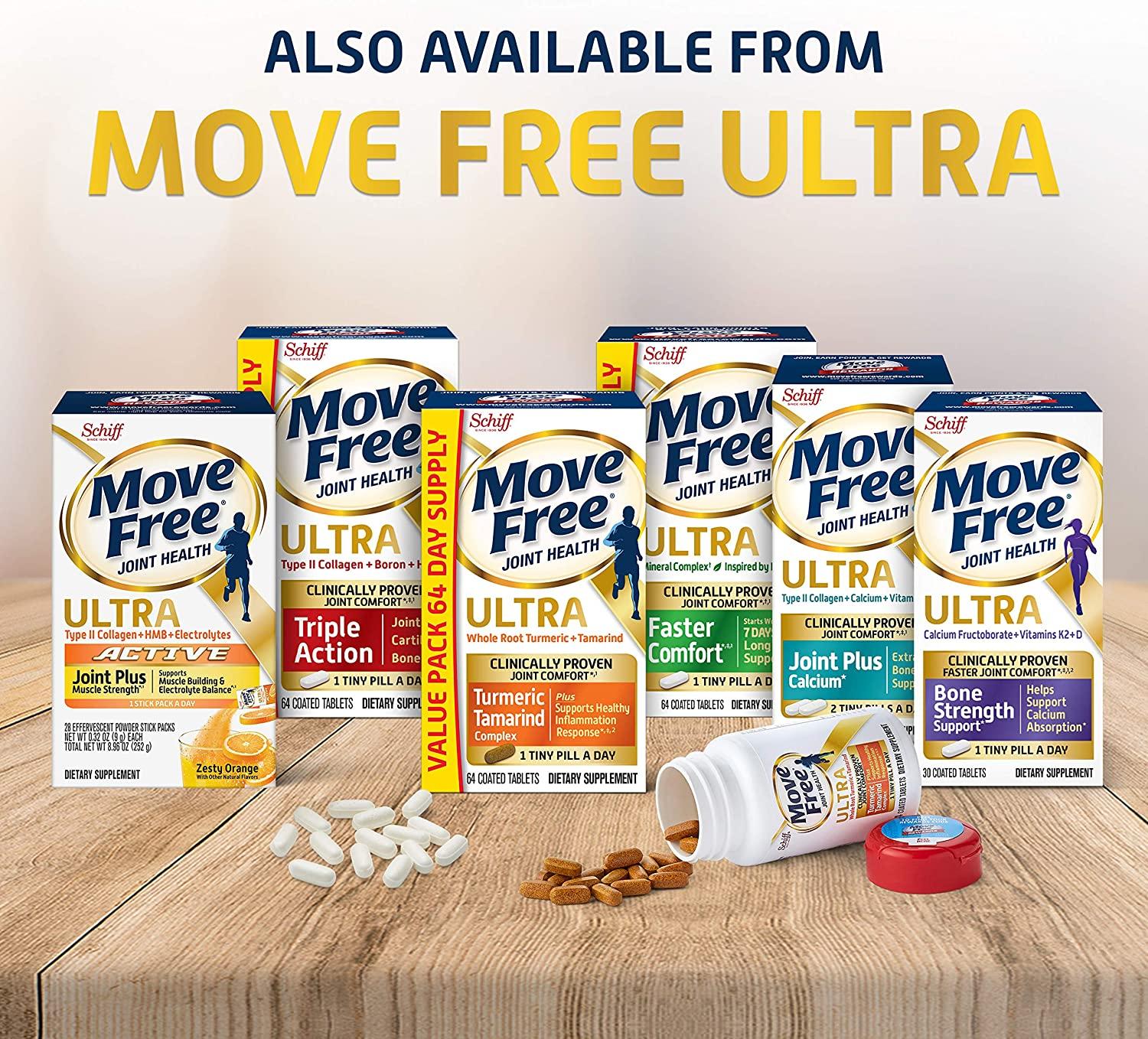 Move Free Ultra Triple Action Joint Support Supplement - Type II ...