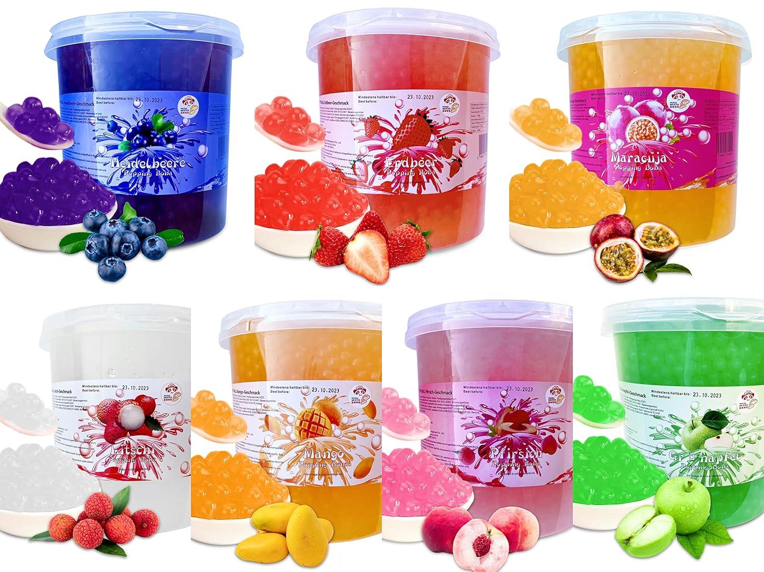 3kg Maracuja Bubble Tea Pearls - Vegan Boba Pearl Set for Homemade ...