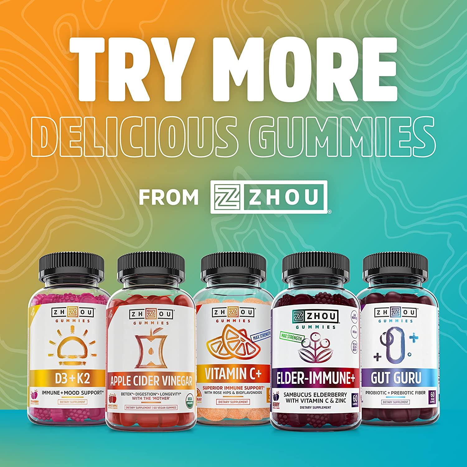 Zhou Nutrition Screen Eyes Tropical Berry - 60 Vegan Gummies for Eye ...