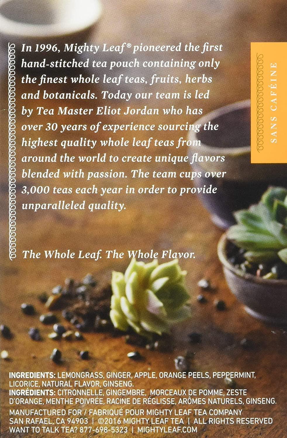 Mighty Leaf Tea Ginger Twist - 15 Count Herbal Tea Bags | Premium ...