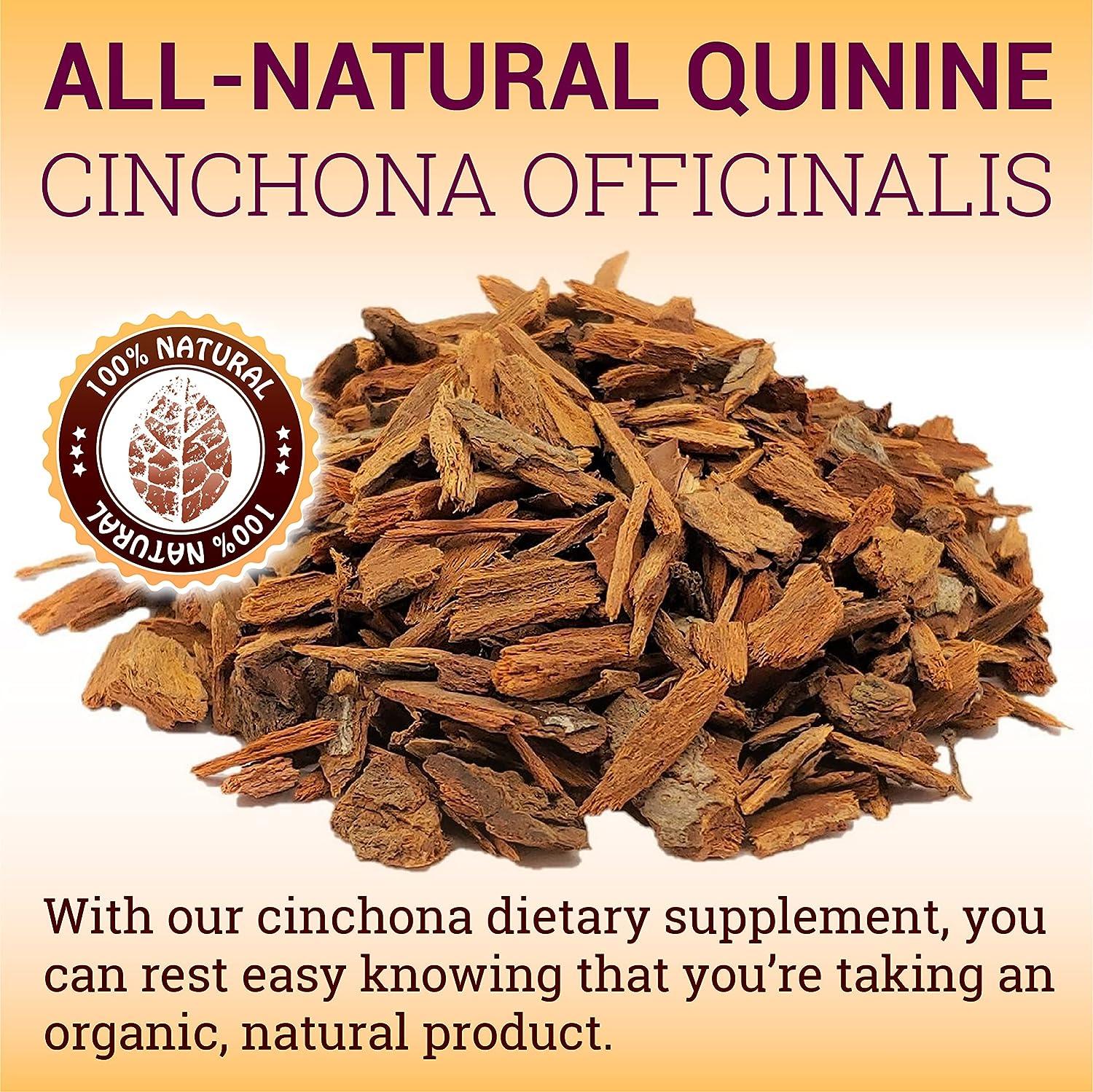 Quinine Capsules 500mg - Cinchona Officinalis Bark Supplement for ...