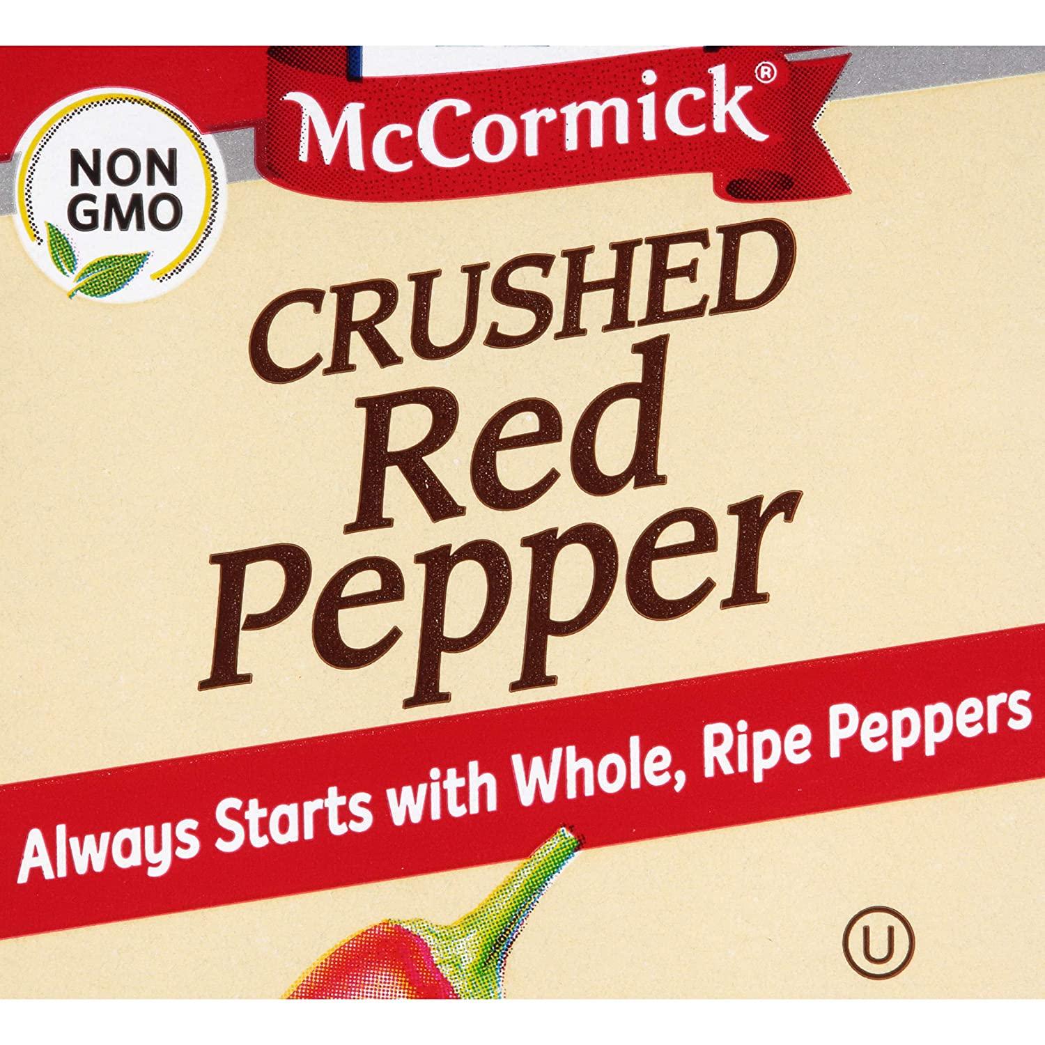 McCormick Crushed Red Pepper 4.62 oz - Premium Quality Spice for Bold ...