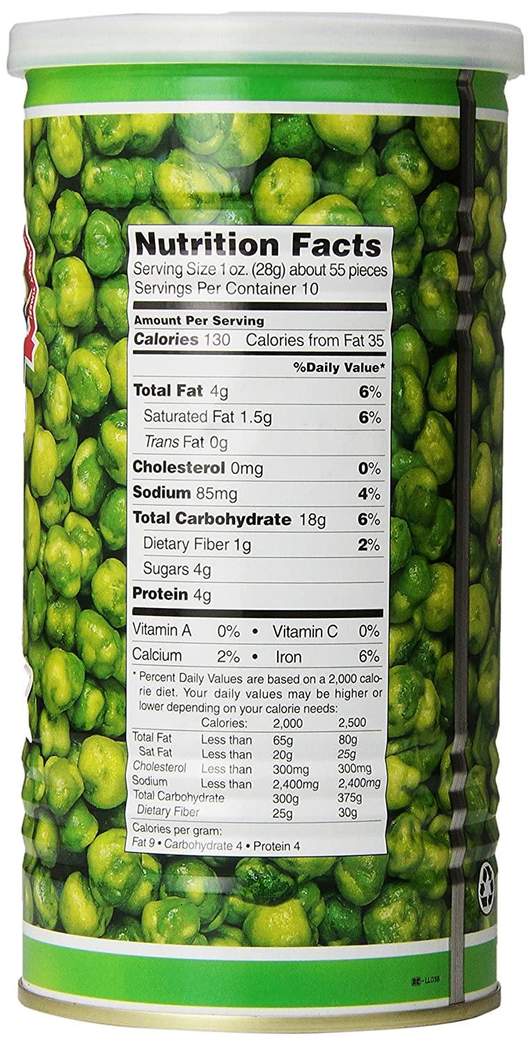 Hapi Snacks Hot Wasabi Peas 9.90oz - Spicy Crunchy Snack for a ...