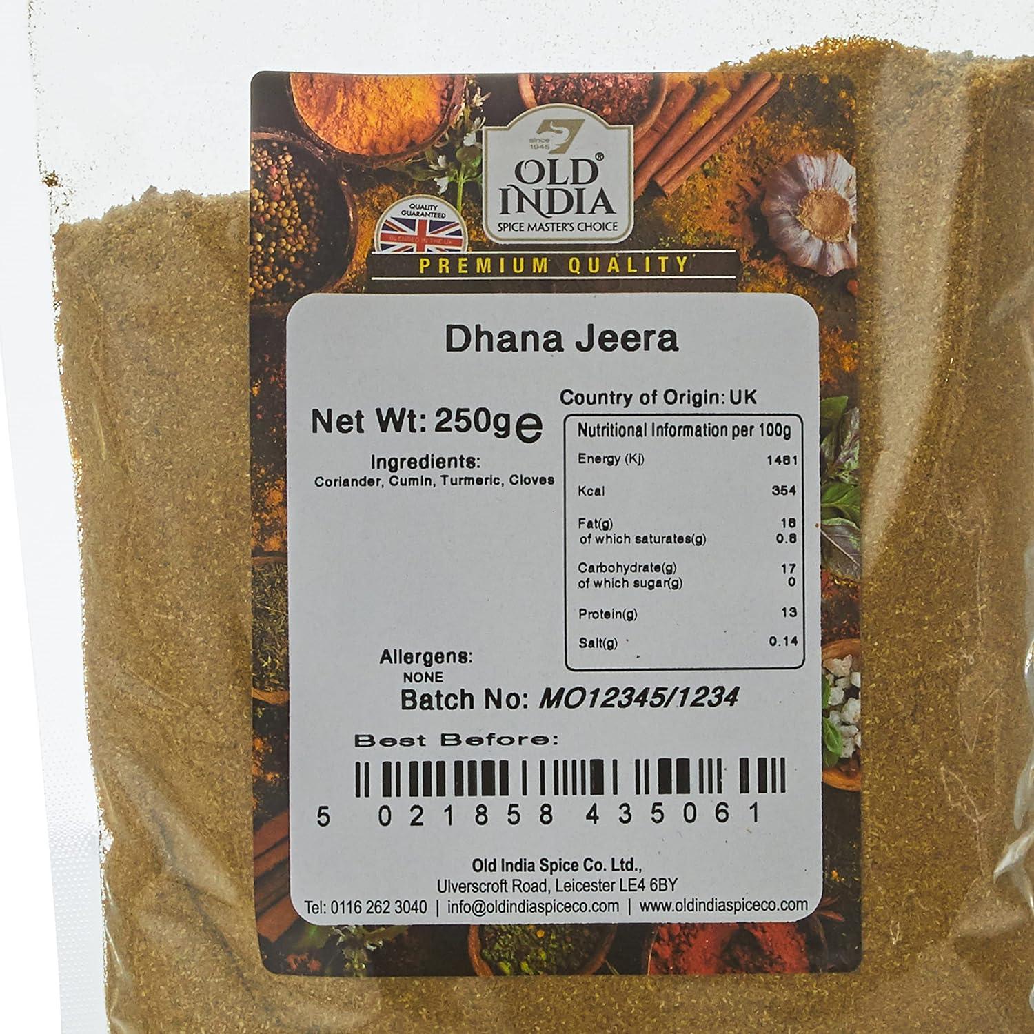 Old India Dhana Jeera 250g - Premium Quality Spice Blend for Authentic ...