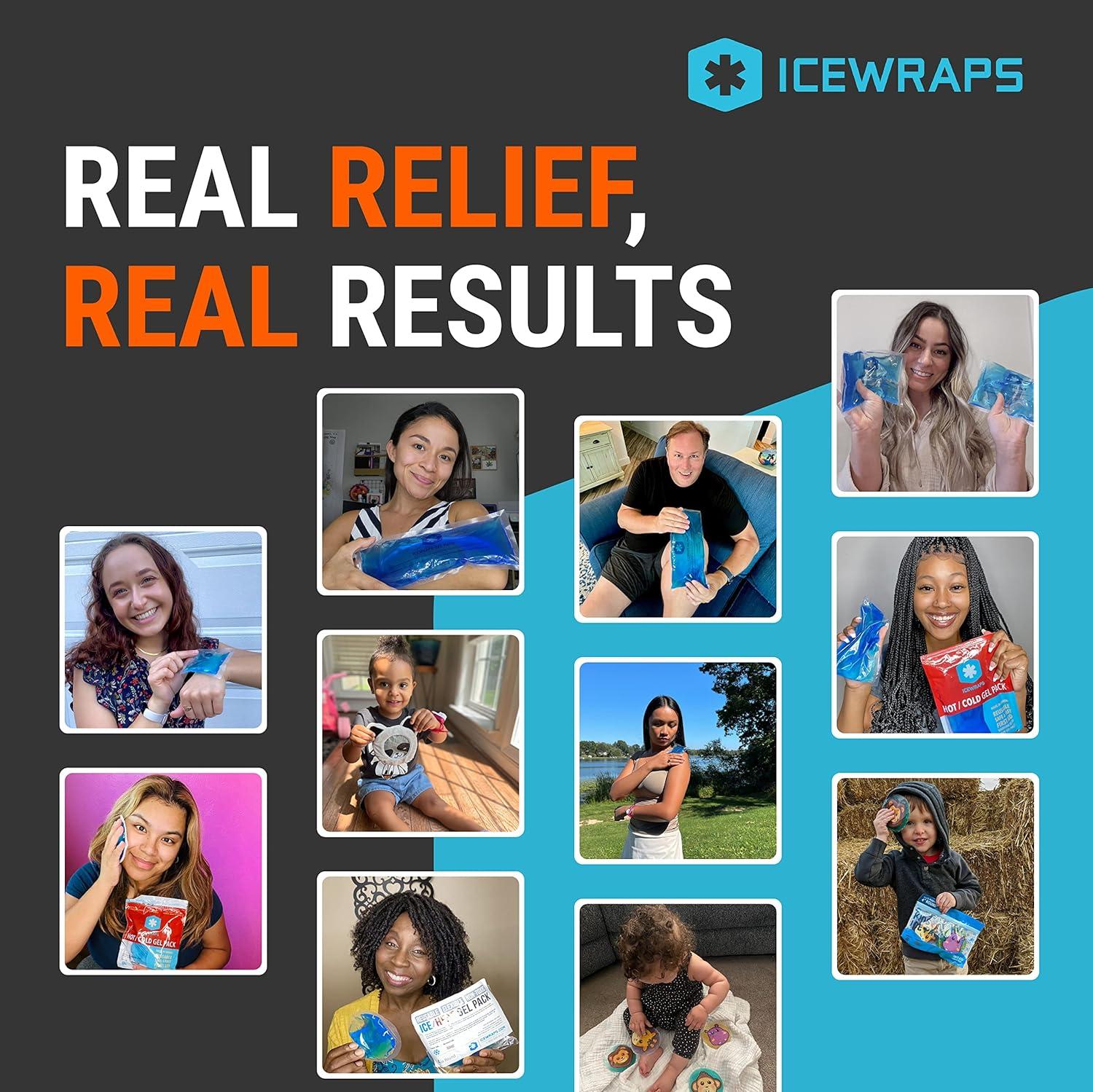 ICEWRAPS 4x10 Reusable Perineal Ice Packs for Postpartum - Pack of 2 ...
