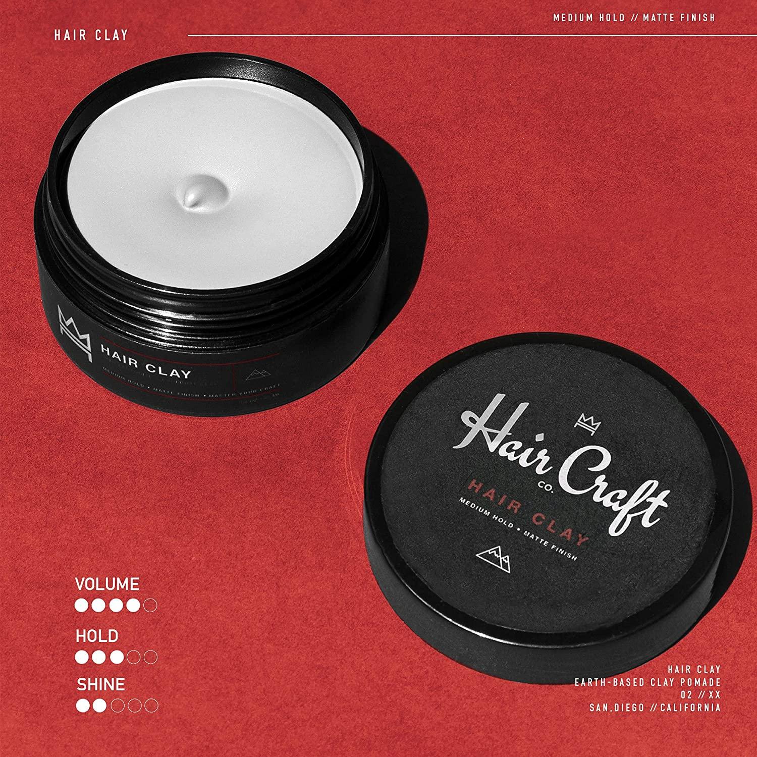 Hair Craft Co. Men's Hair Clay & Sea Salt Spray Bundle - Medium + Light ...
