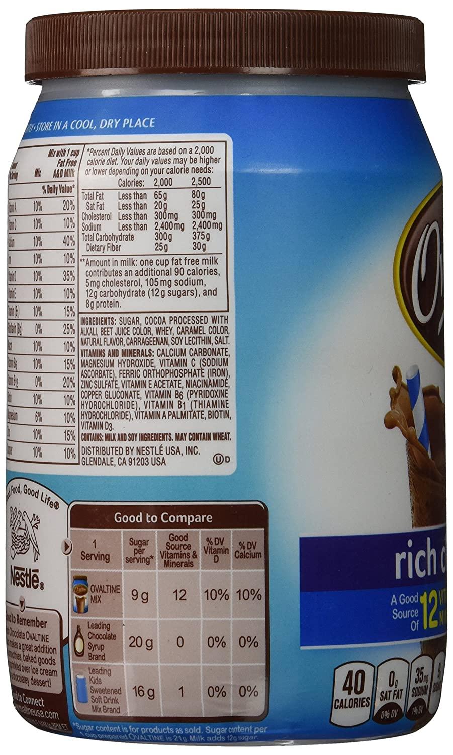 Nestle Ovaltine Rich Chocolate Mix 12 oz - Delicious and Nutritious ...