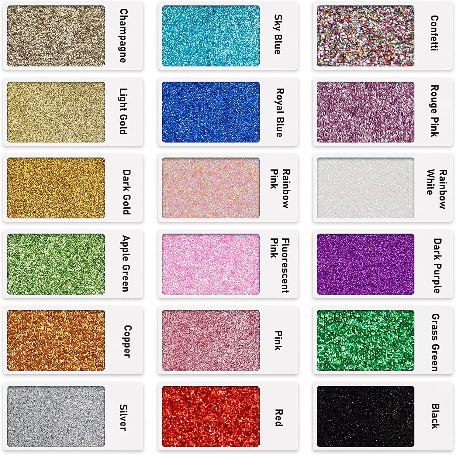 Bonnyhtv Champagne Glitter HTV Heat Transfer Vinyl Roll - 12x5ft ...