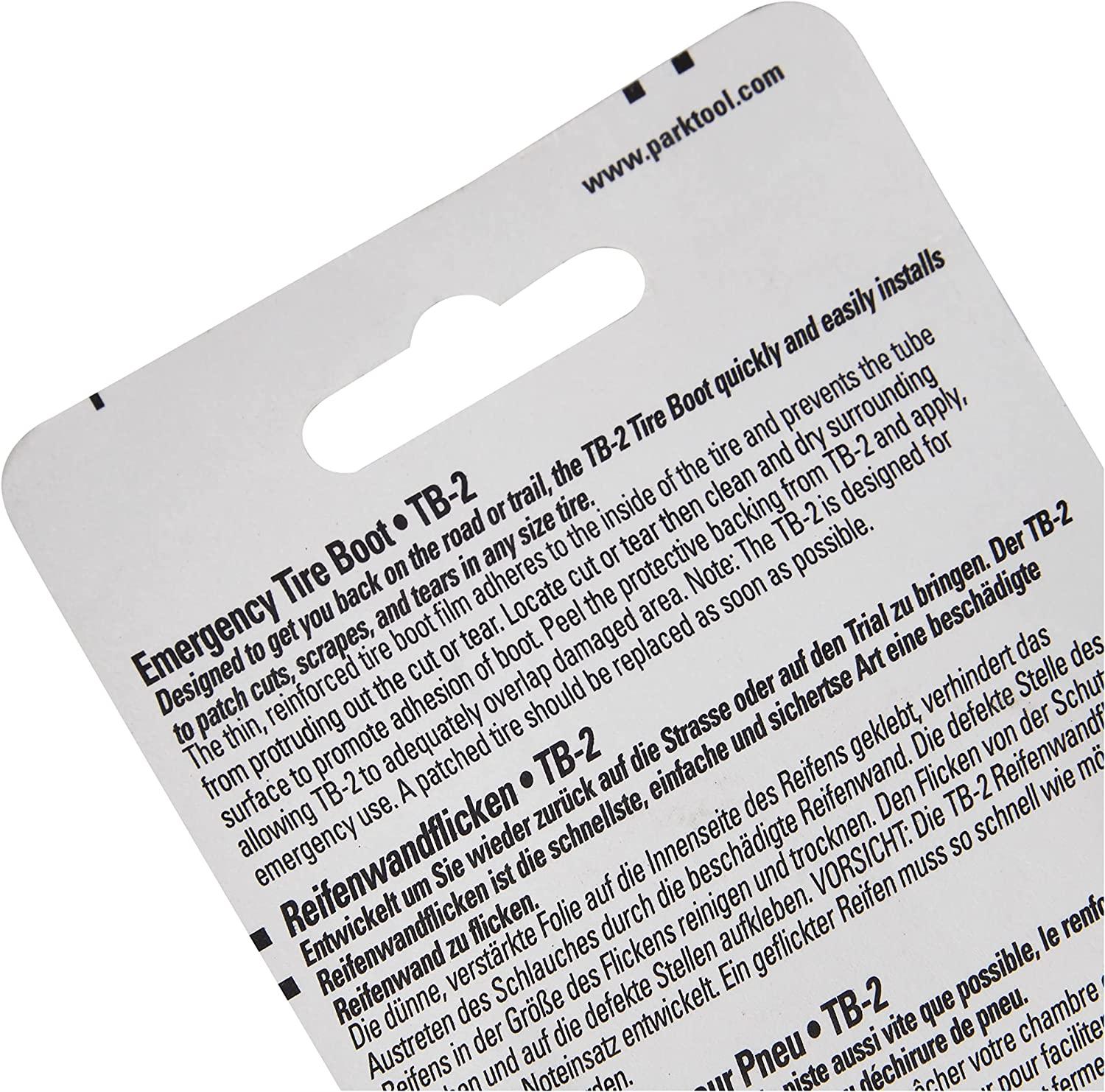 Park Tool TB-2 Emergency Tire Boot (Pack of 3) - Quick Fix for Bike ...