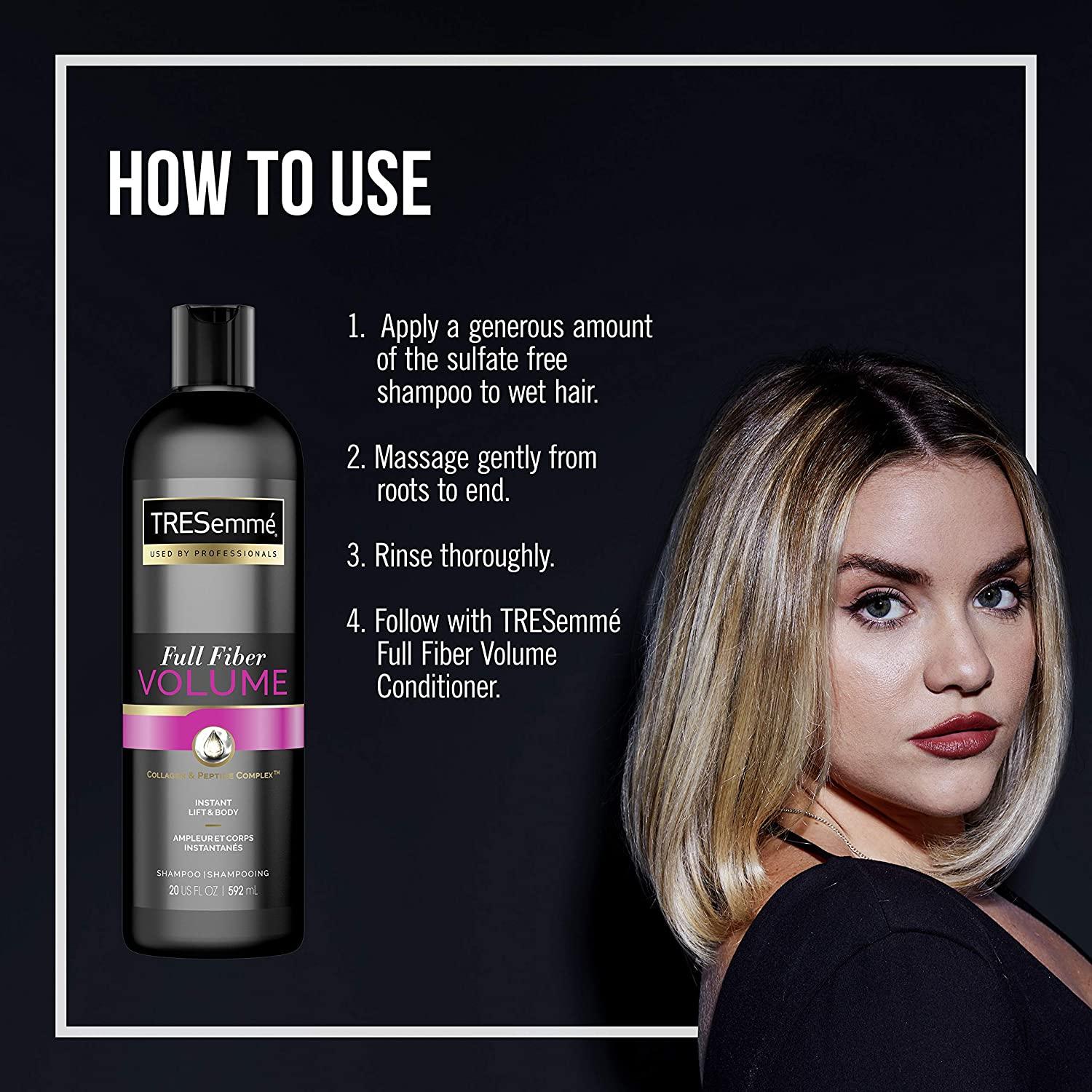 TRESemm Fiber Full Volume Shampoo - 20 oz x 4 Pack | Instant Lift and ...