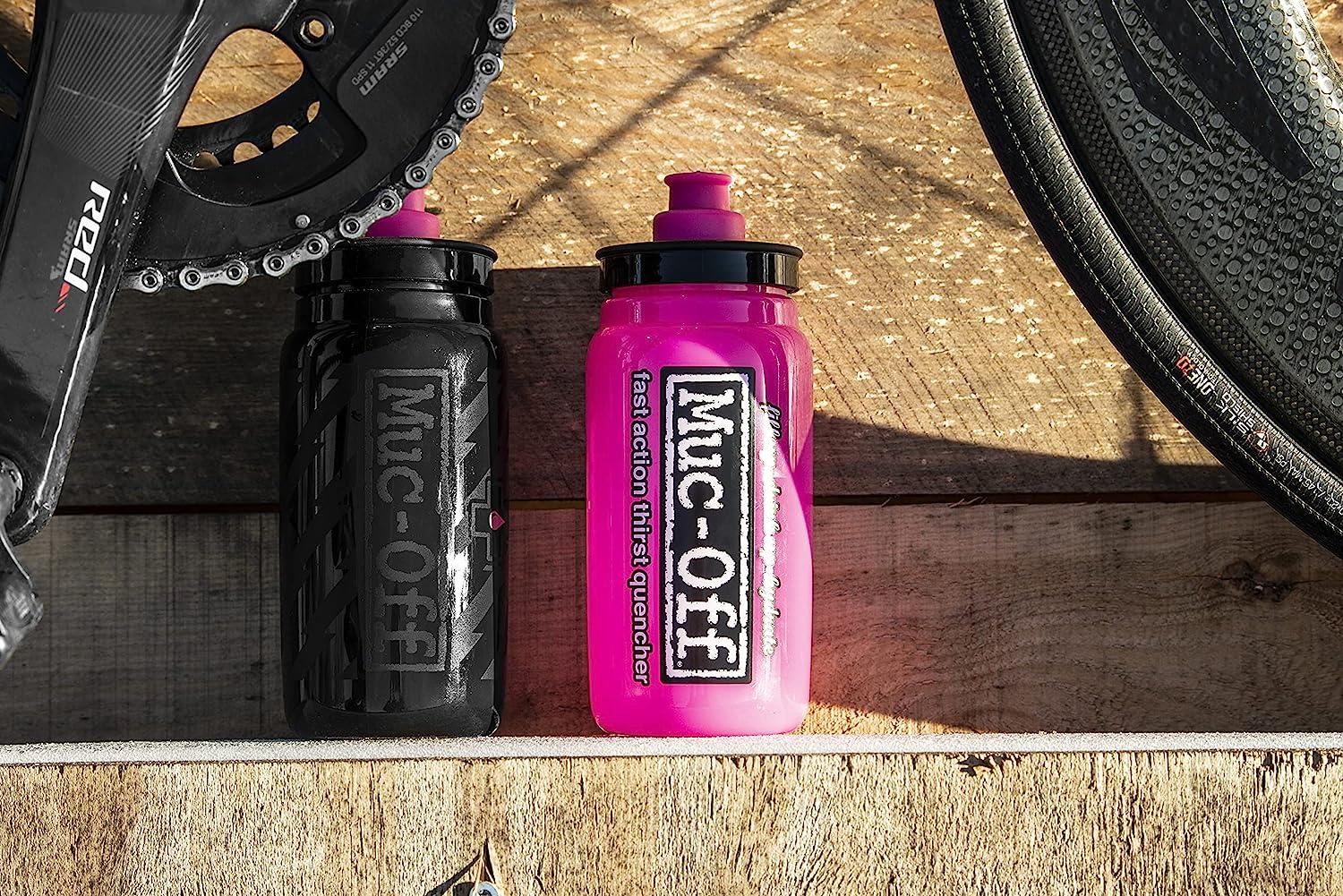 Muc-Off Elite Fly Pink Water Bottle 550ml - Lightweight BPA-Free Sports Bottle with Ergonomic ...