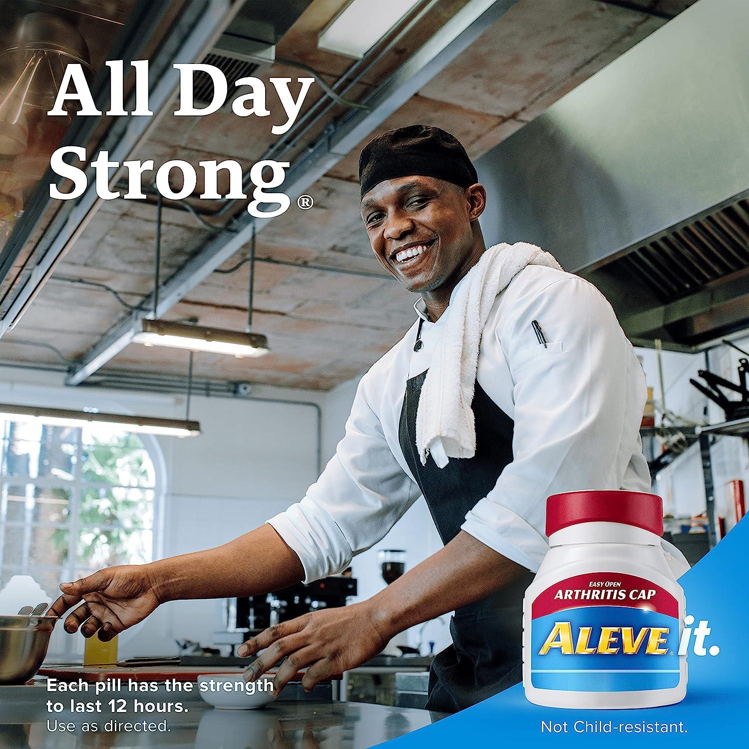 Aleve Arthritis Cap Easy Open 200 Tablets x 4 Pack - Fast Pain Relief ...