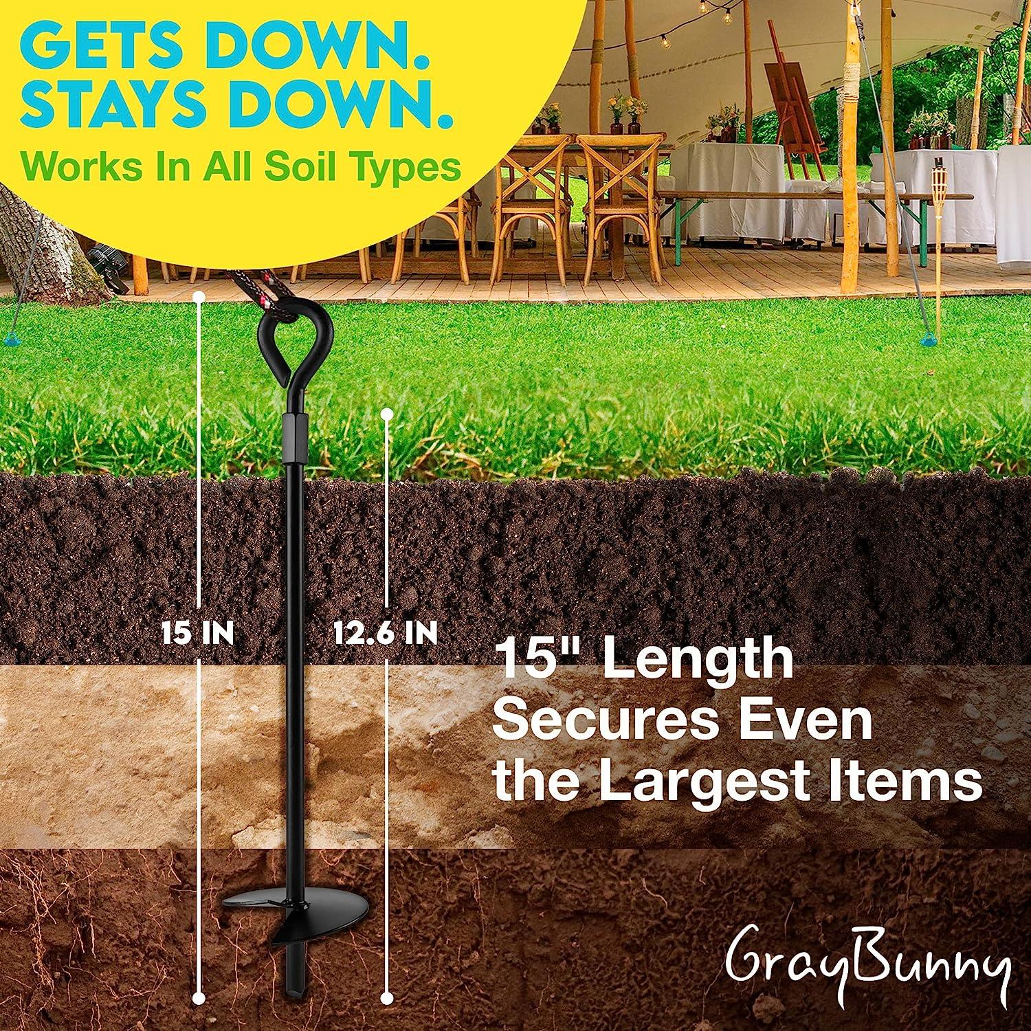 8-Pack Kayak Anchor Kit with 3 Wide Helix Earth Anchors - Spiral Ground ...