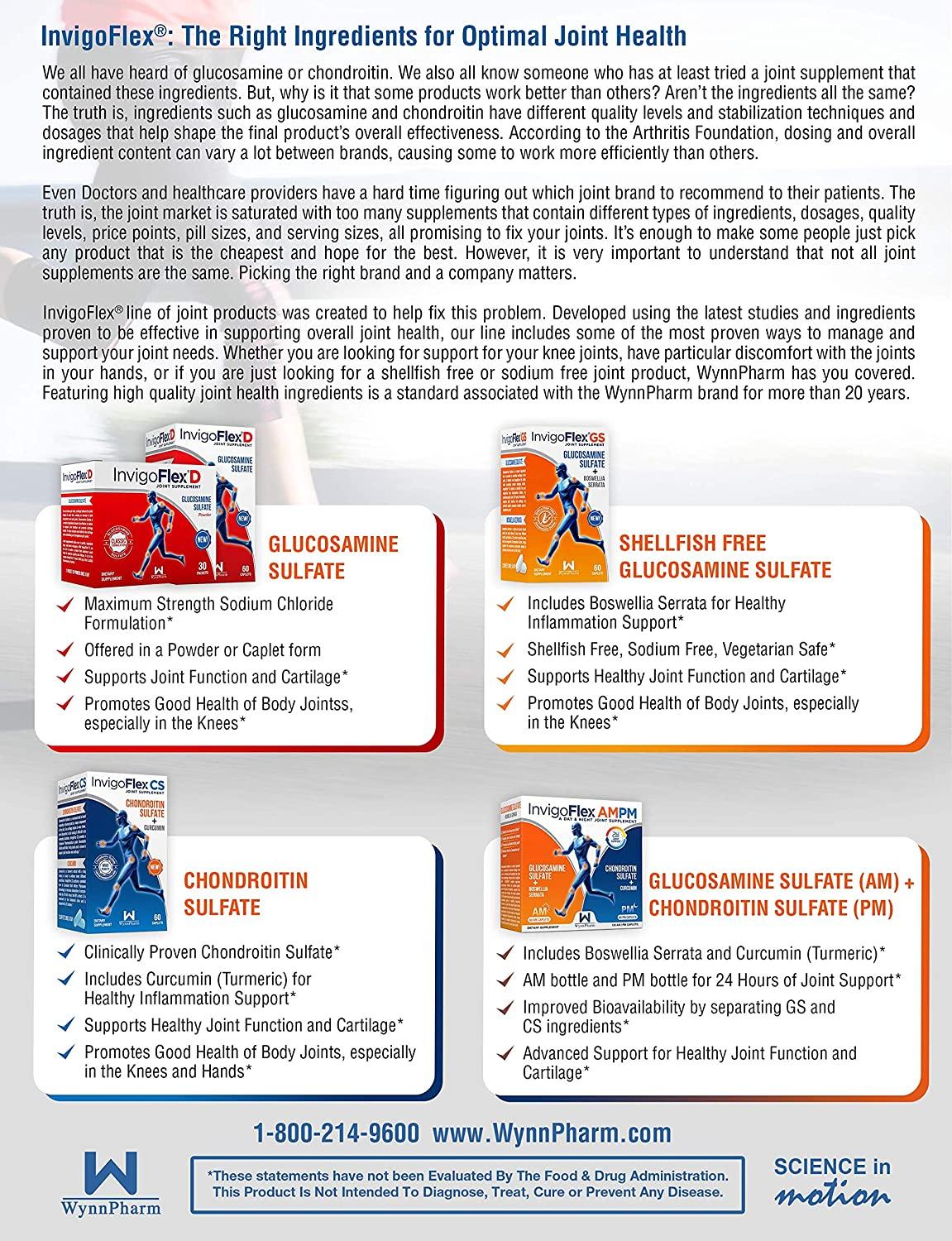 InvigoFlex D - 1500mg Glucosamine Sulfate Powder - Premium Joint Pain ...