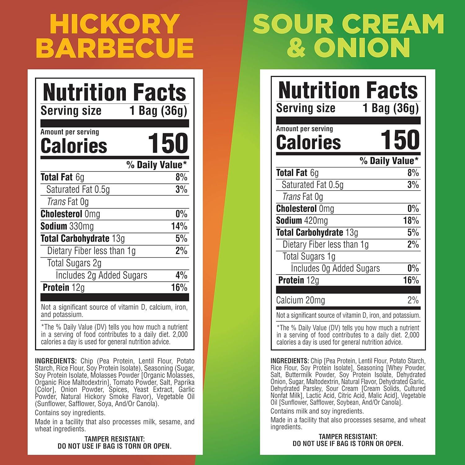 Pure Protein Popped Crisps Variety Pack - Hickory Barbecue & Sour Cream ...