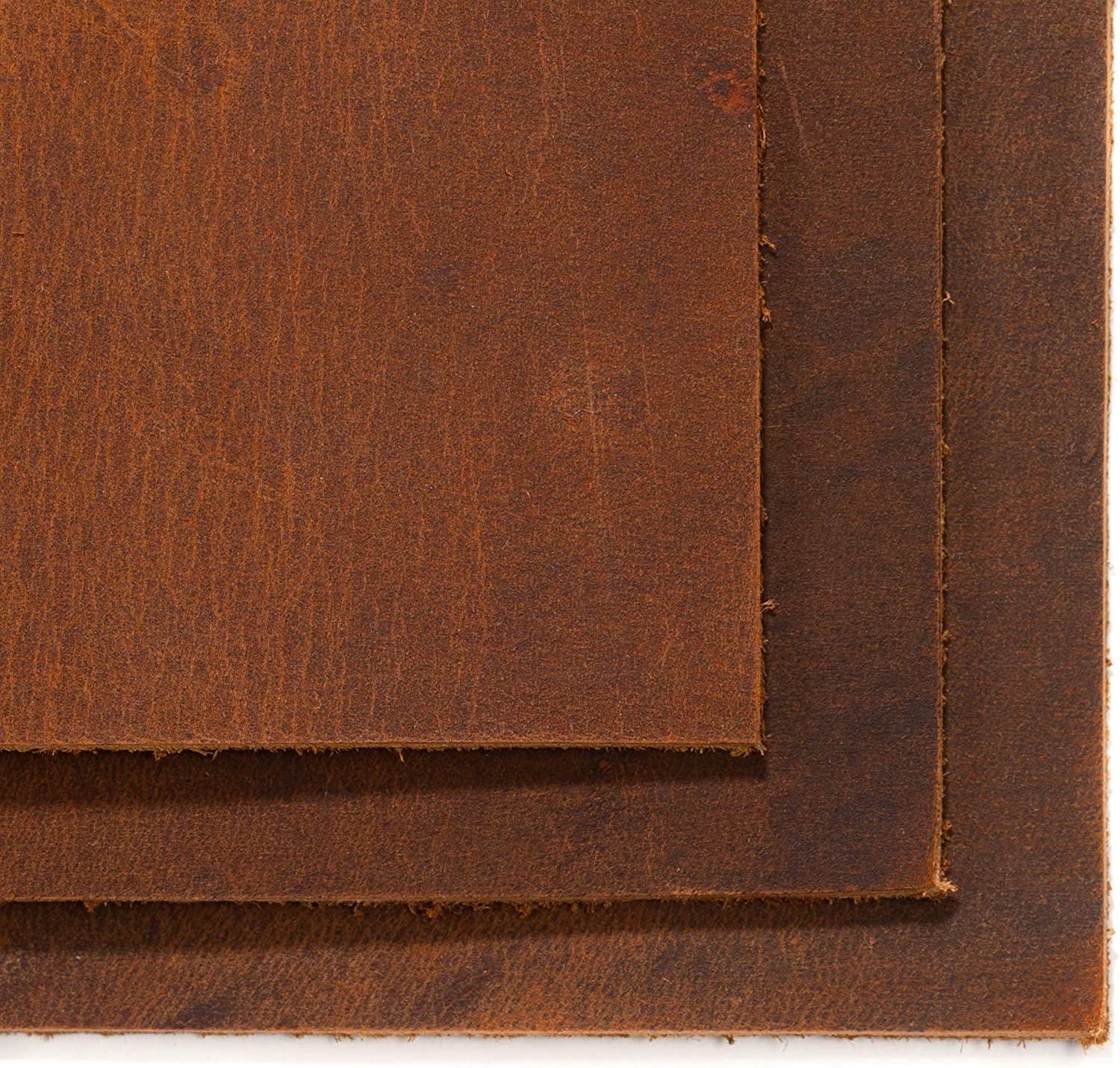 Full Grain Buffalo Leather Sheets for Crafts - 3 Pack (12x12) with ...