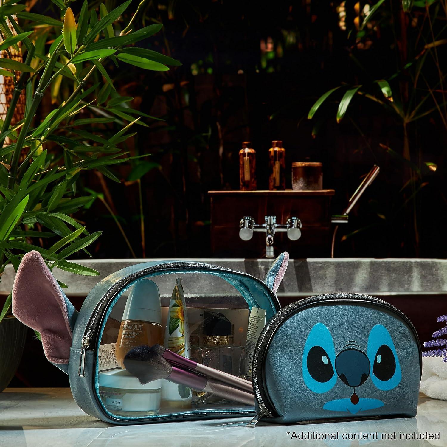 Disney Stitch Toiletry Bag Set - Travel Makeup Vanity Storage for Girls ...