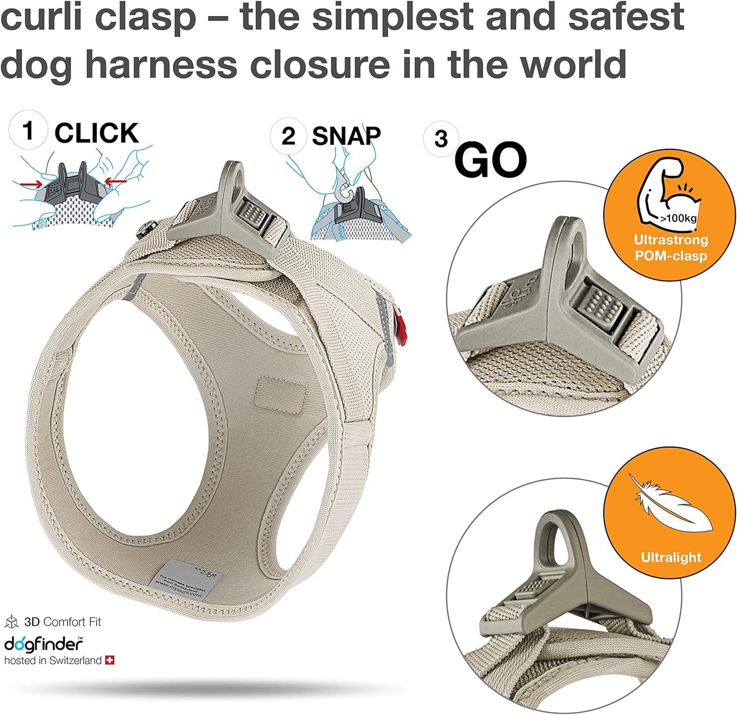 Curli Air-Mesh Vest Harness - Light Tan S | Comfortable & Stylish Dog ...