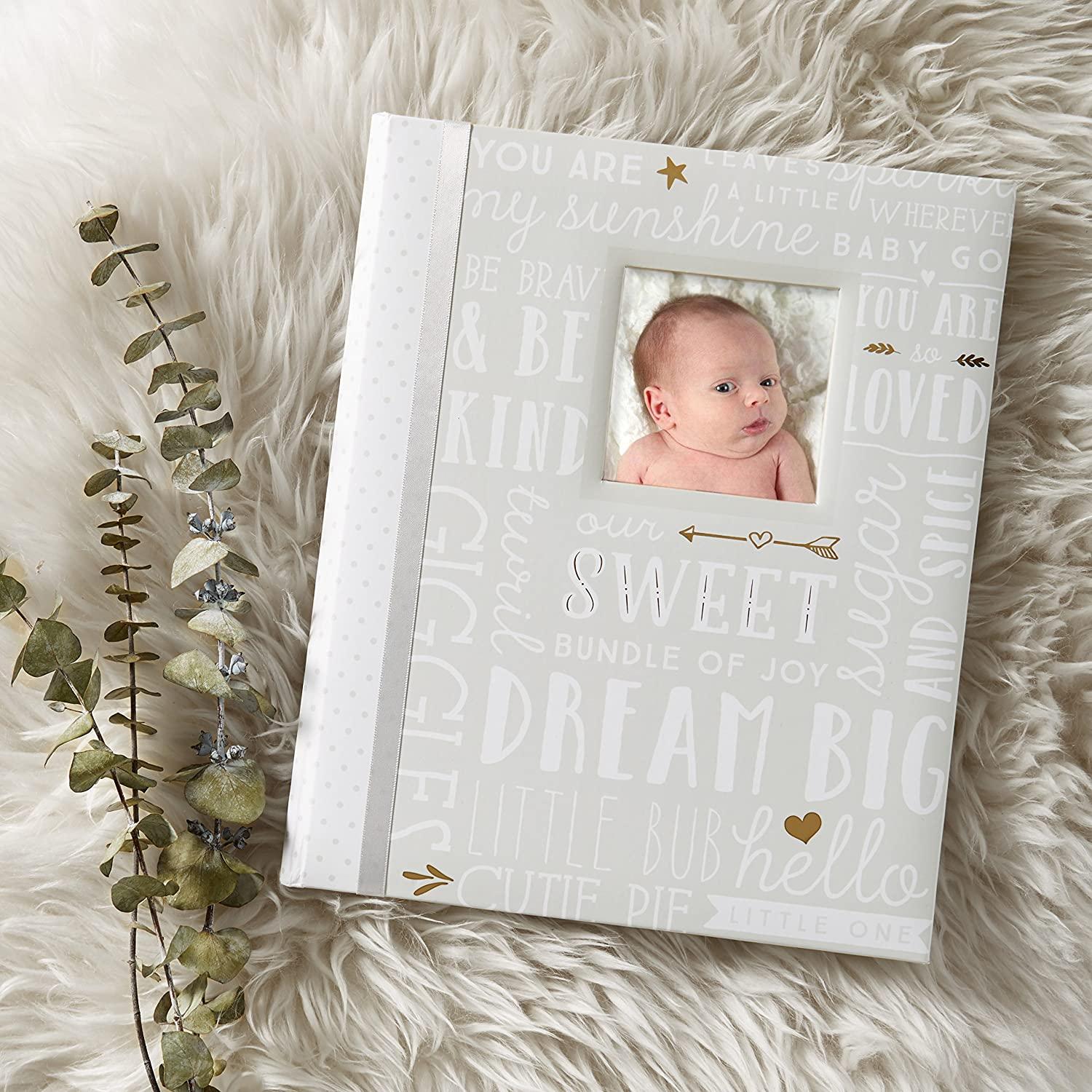 Lil Peach Dream Big Baby Memory Book | Gray | First 5 Years Journal ...