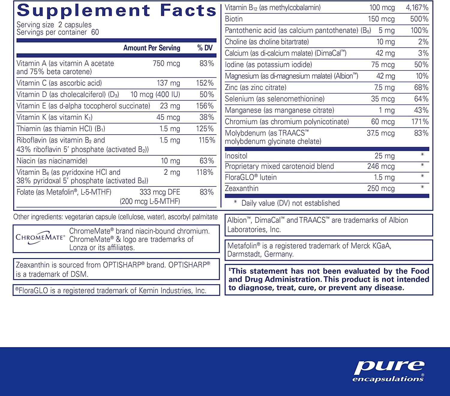 Pure Encapsulations Junior Nutrients Multivitamin - 120 Capsules ...