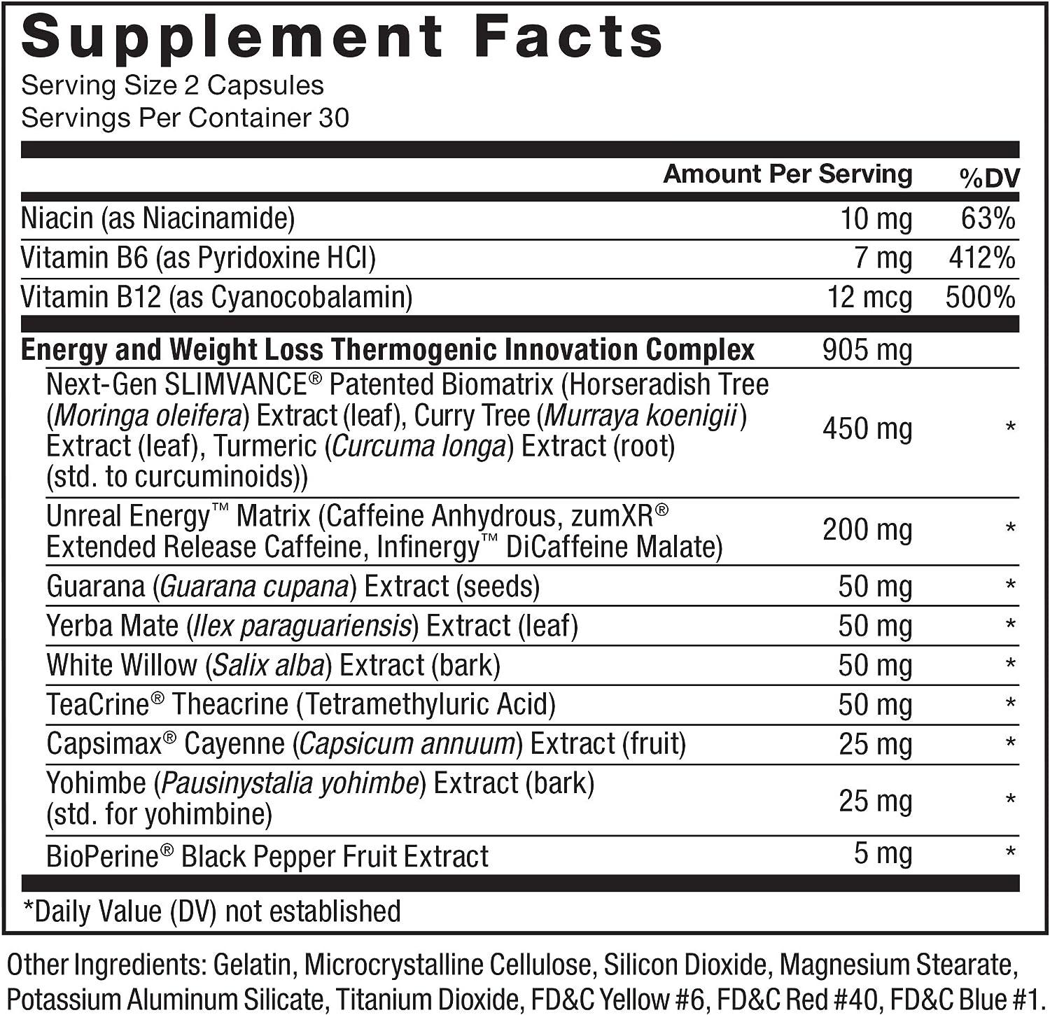 Force Factor LeanFire with SLIMVANCE Thermogenic Fat Burner - 60 ...