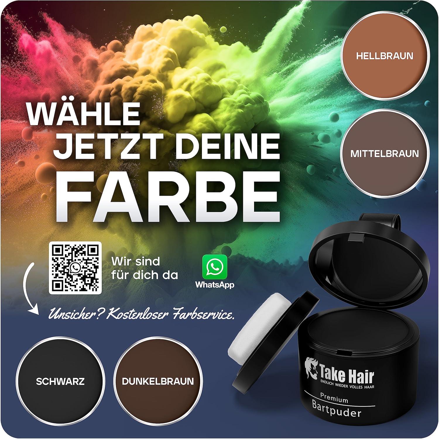 Take Hair Beard dye 100 waterproof 4 g beard powder for a fuller beard ...