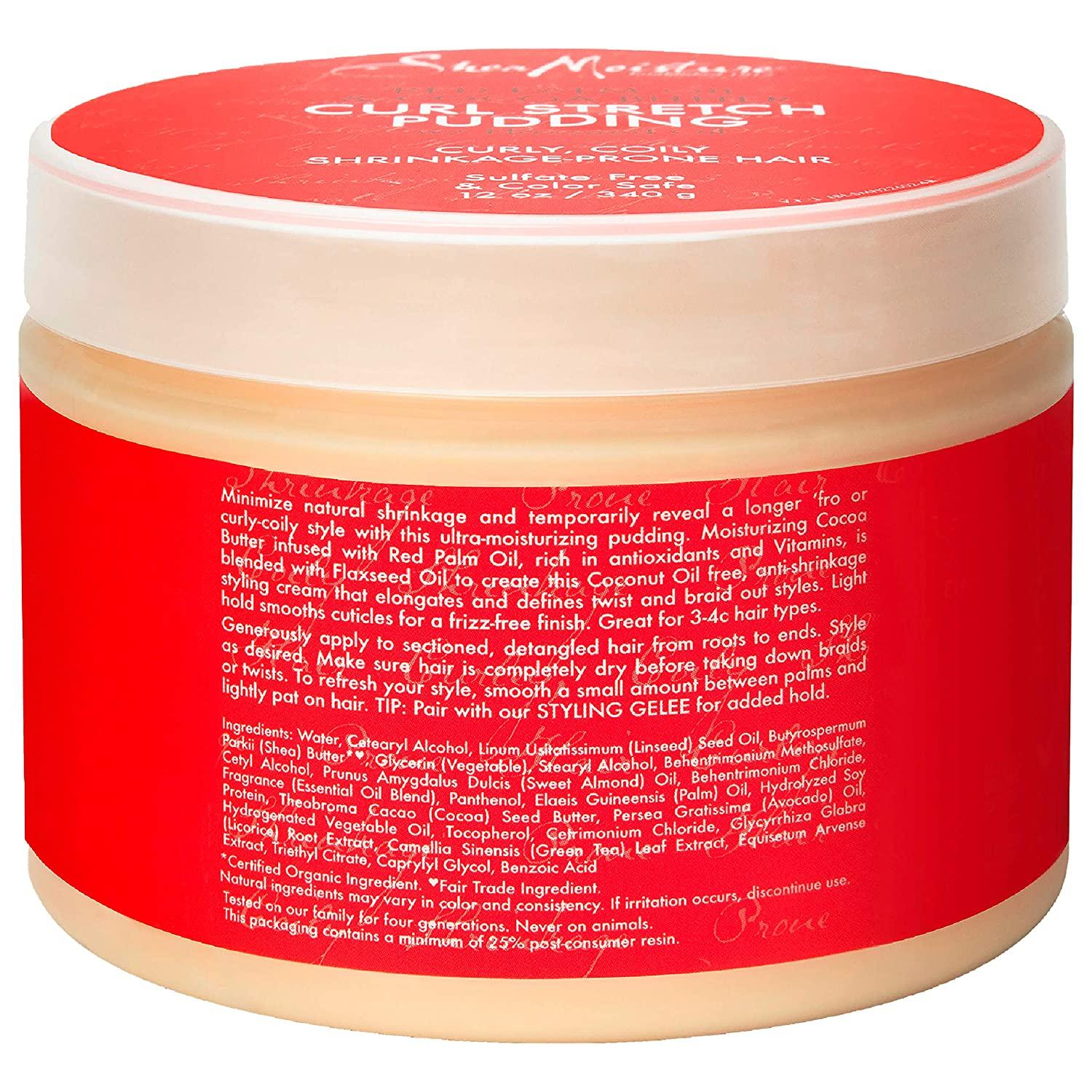 SheaMoisture Curl Stretch Pudding 11.5 oz - Red Palm Oil, Cocoa Butter ...
