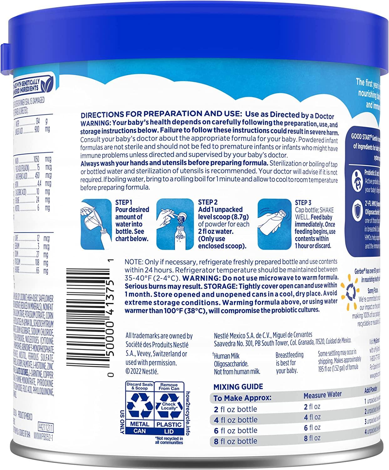 Gerber Good Start Stage 1 Baby Formula Powder - 28 oz | Nutritional ...