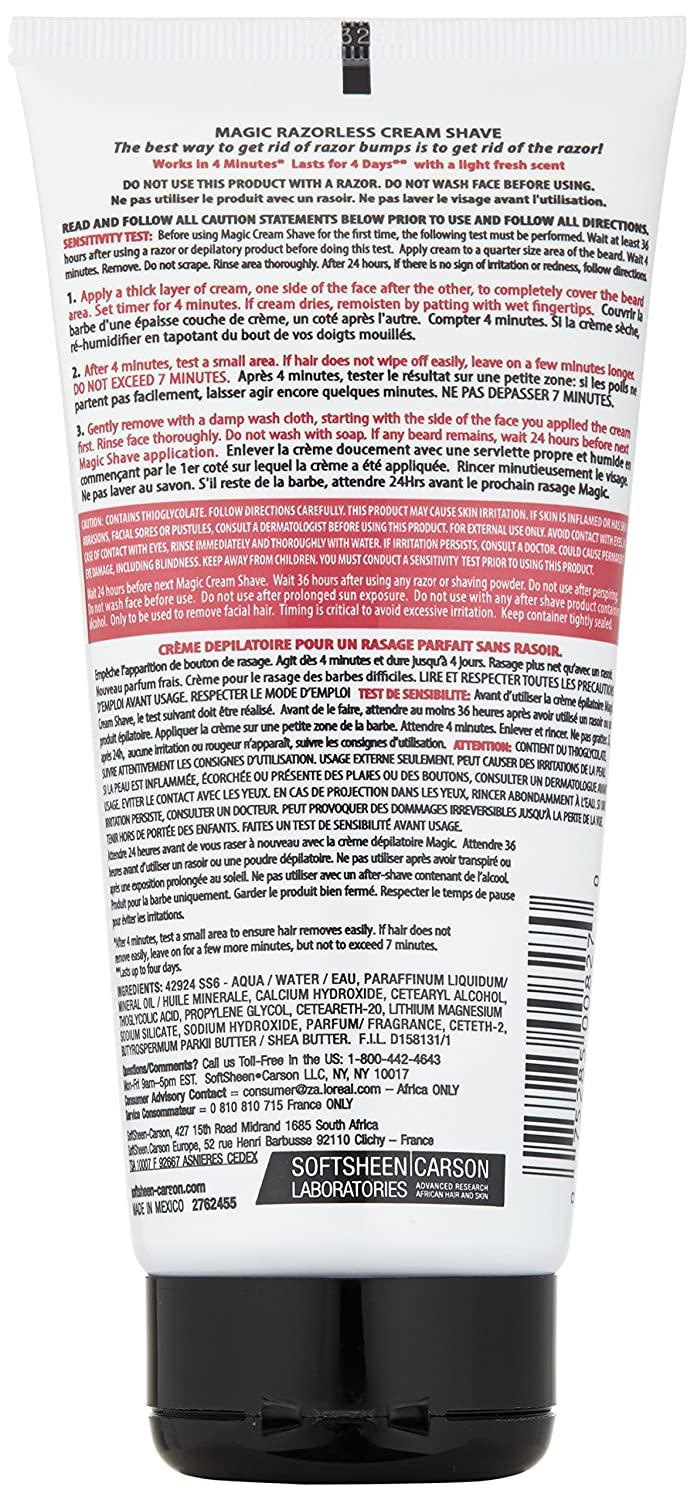SoftSheen-Carson Magic Razorless Shaving Cream for Men, Hair Removal ...