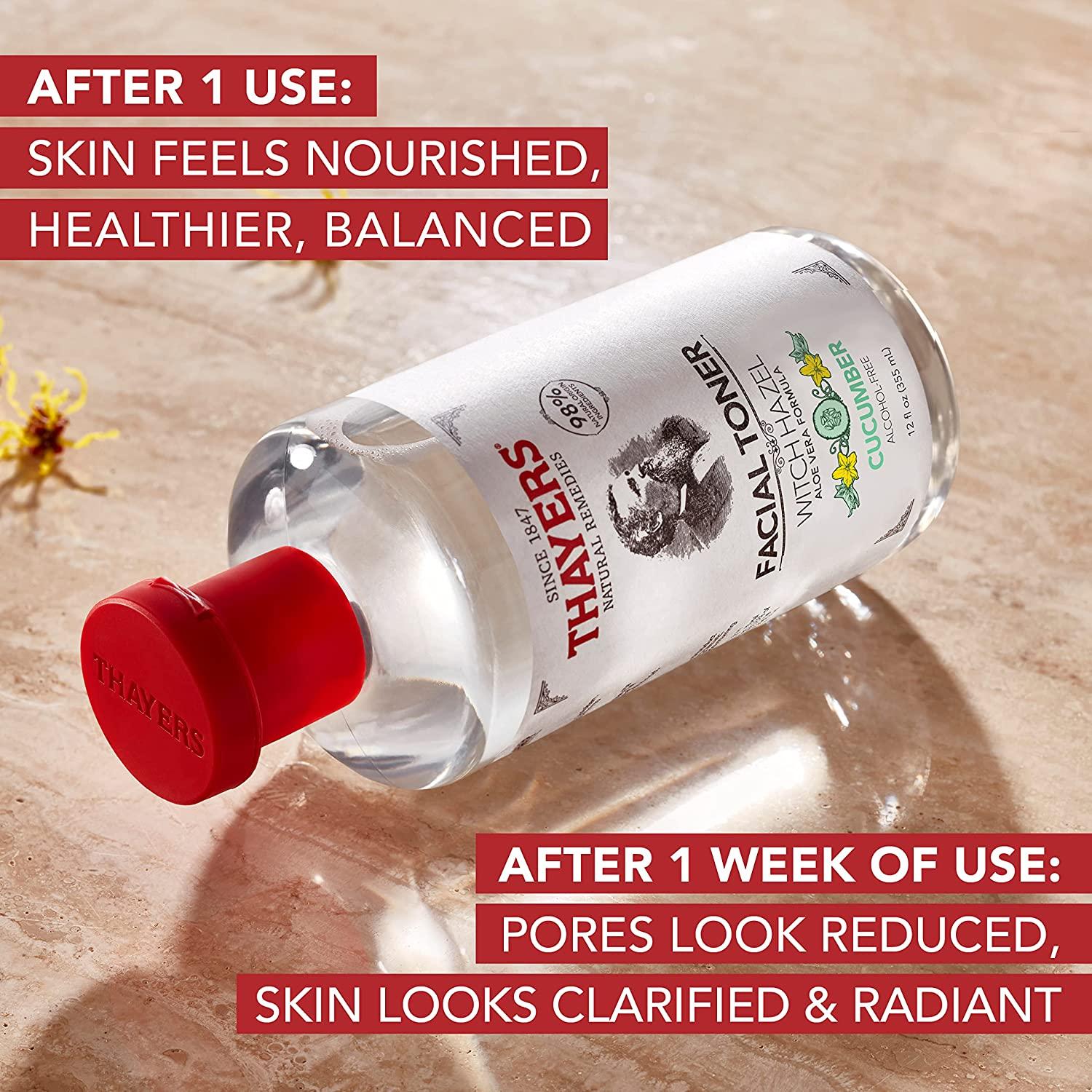 THAYERS Alcohol-Free Cucumber Witch Hazel Toner with Aloe Vera â€“ 12 ...