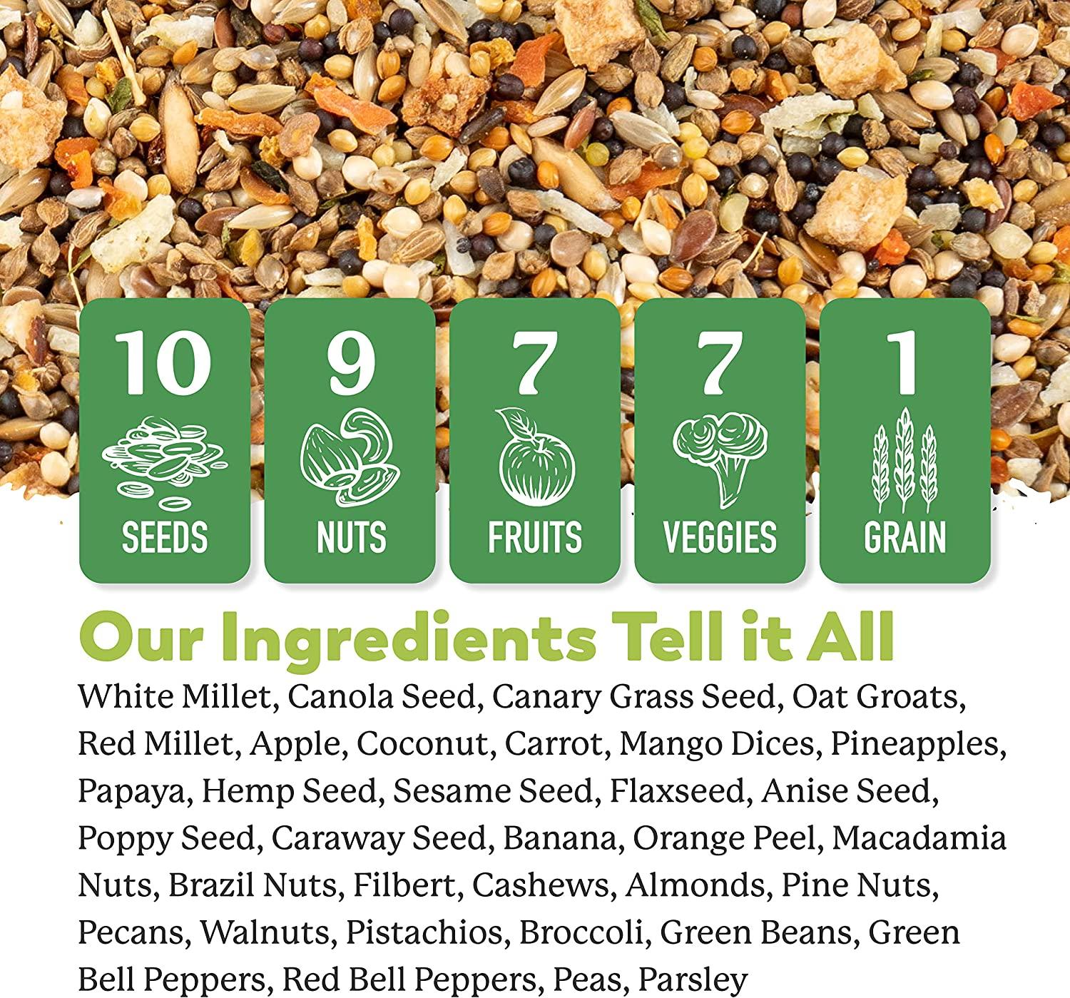 Dr. Harvey's Our Best Parakeet Food, All Natural Daily Food for Budgies ...