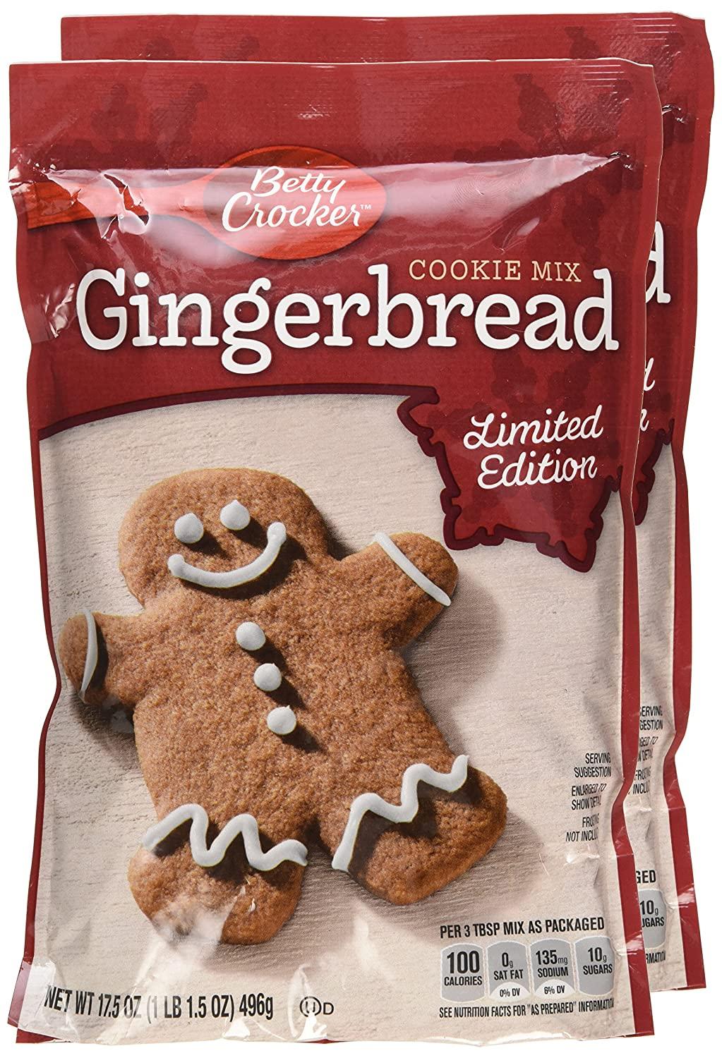 Betty Crocker Gingerbread Cookie Mix 17.5 Oz - Pack of 2 | Holiday ...