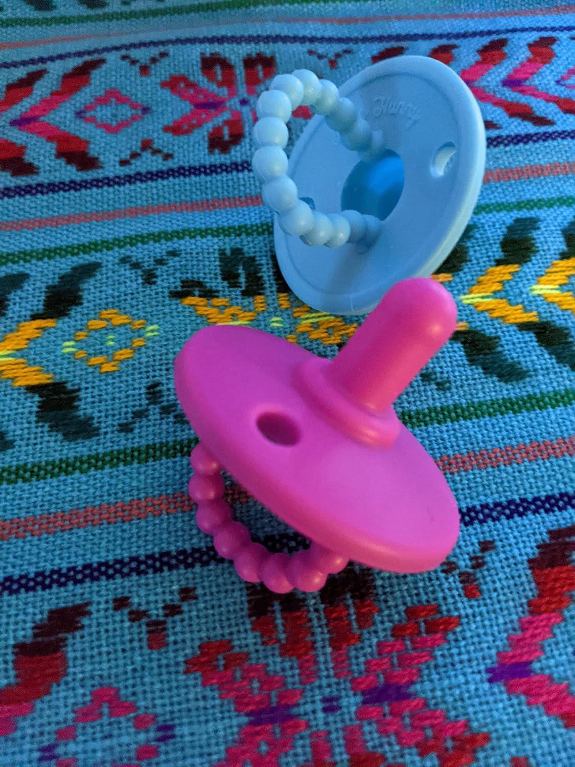 Pure Hunny Pacifier Set - 2-Pack Blue & Green Medical Grade Silicone ...