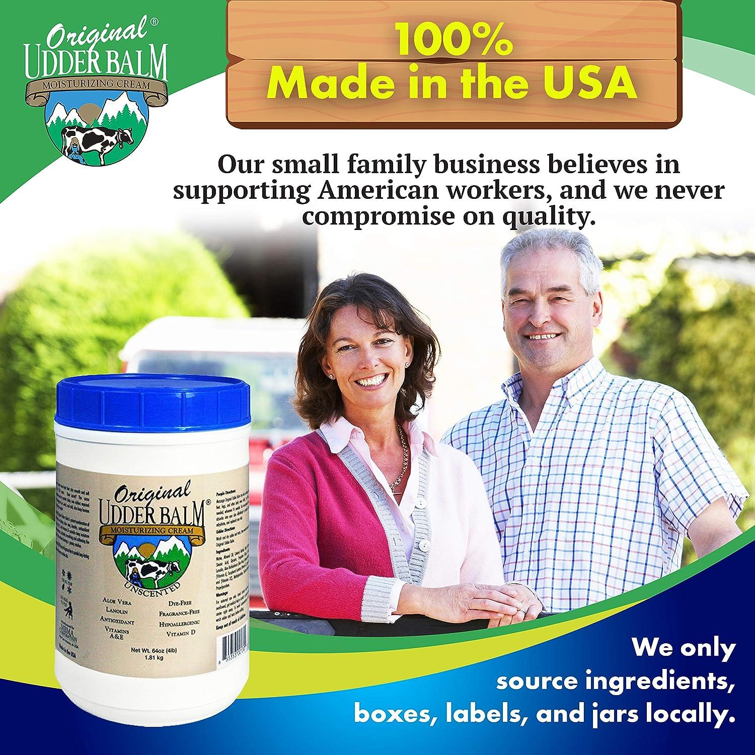 Original Unscented Udder Balm 64 oz Tub - Hypoallergenic Skin Care ...