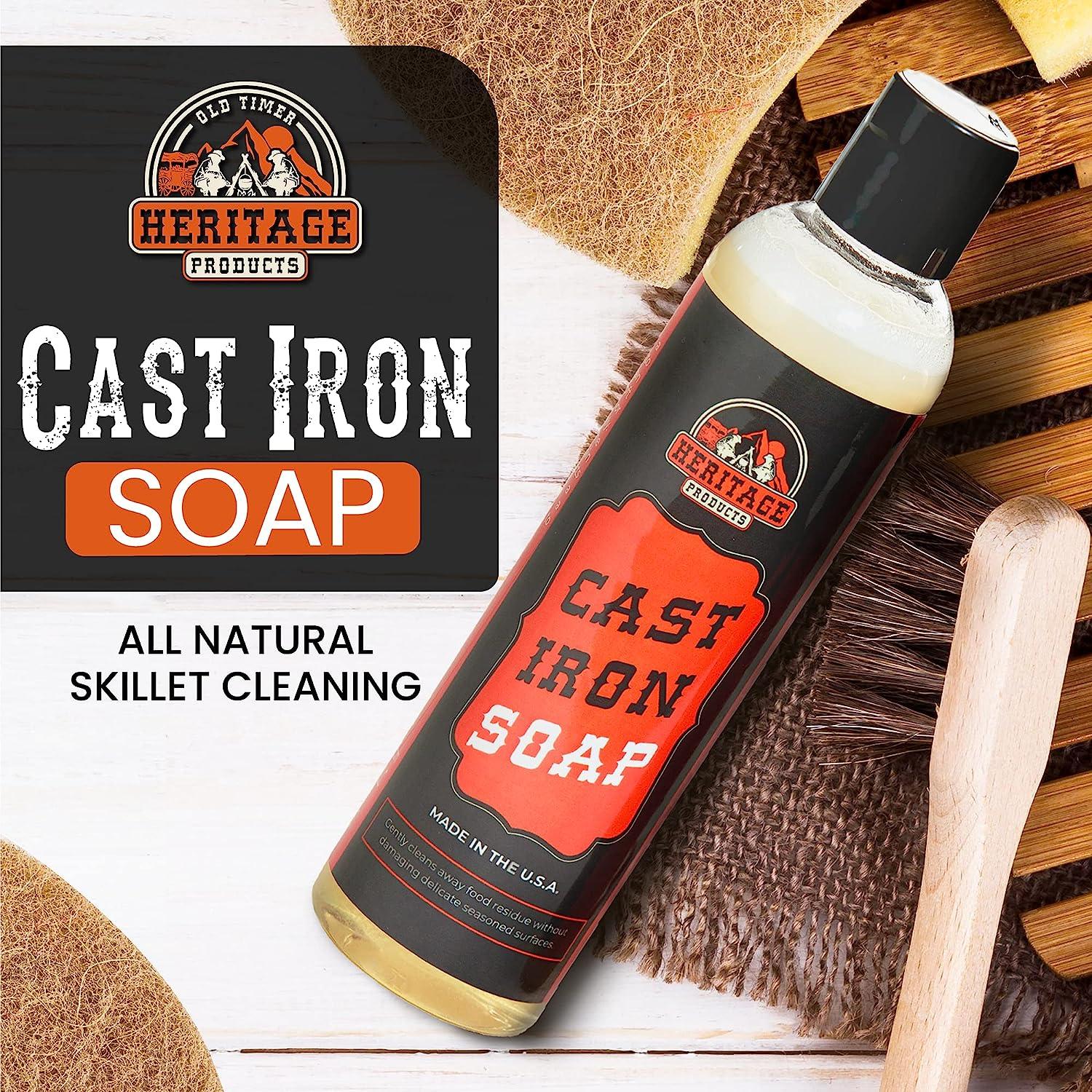 Heritage Products Cast Iron Soap - All-Natural Skillet Cleaner for ...