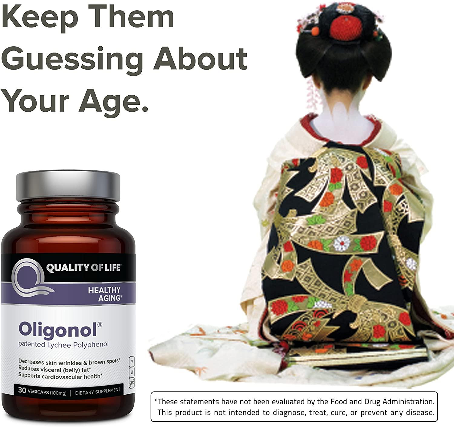 Quality of Life Labs Oligonol 100 mg - 30 VegiCaps | Antioxidant ...