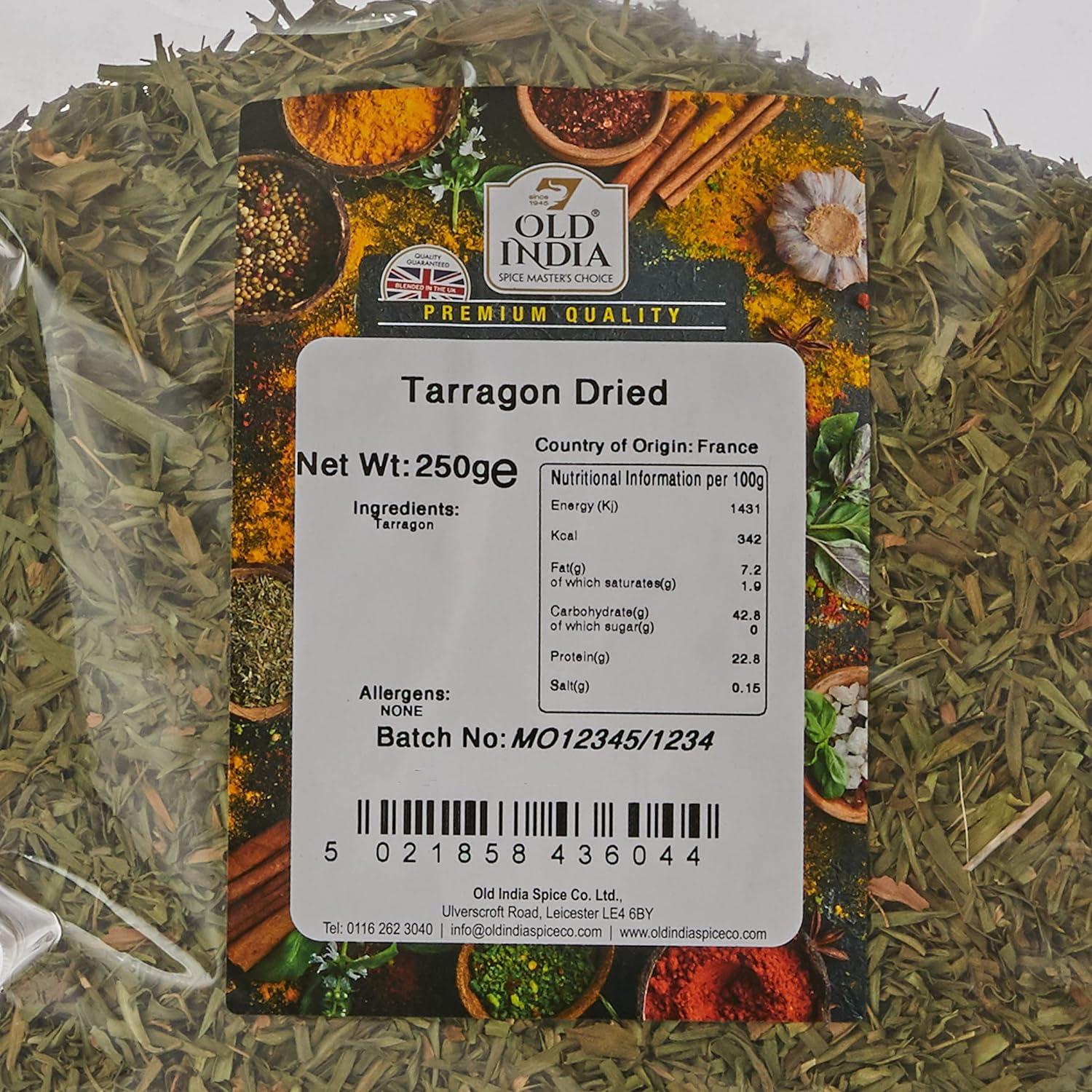 Old India Tarragon Dried 250g - Premium Quality Herb for Cooking and ...