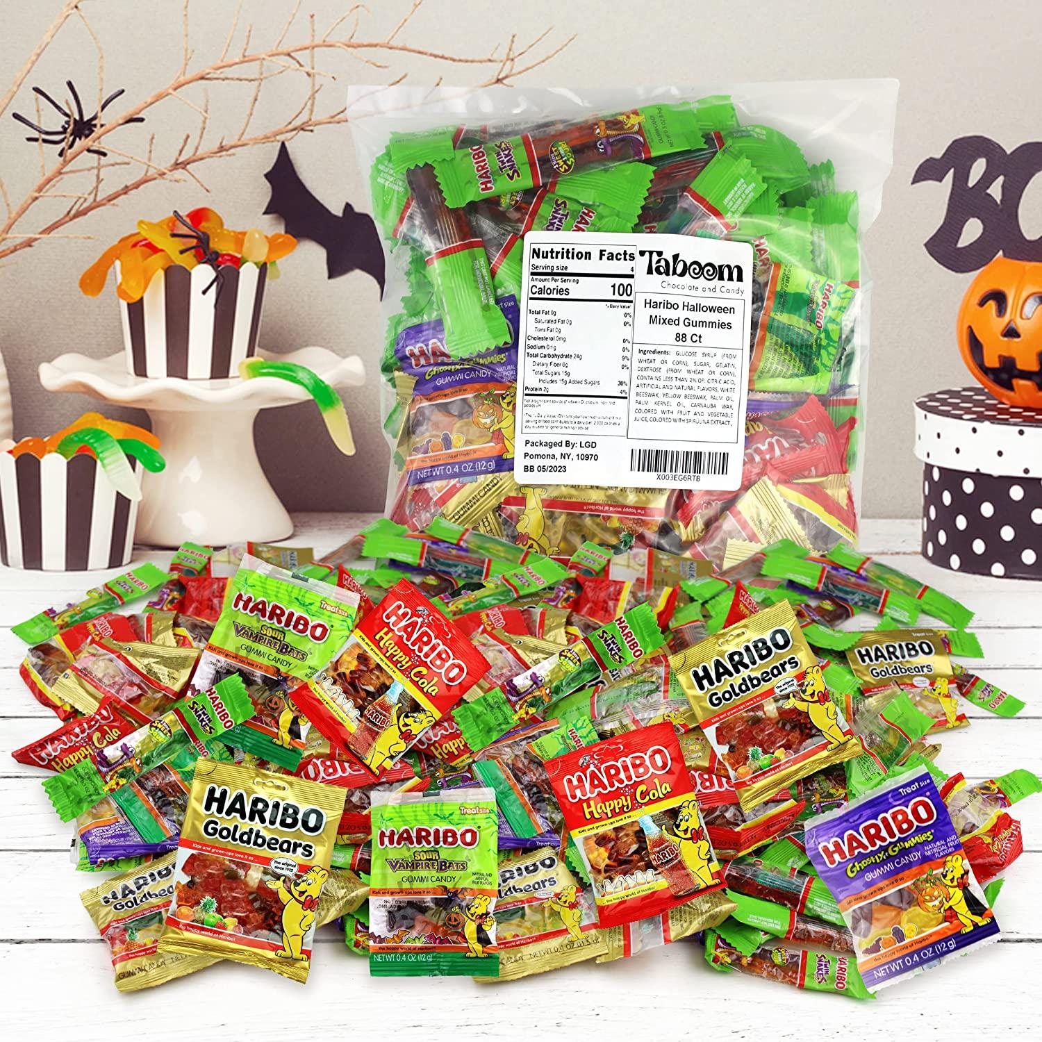 Haribo Halloween Mixed Gummies Pack - 88 Ct Premium Candy Variety Pack ...