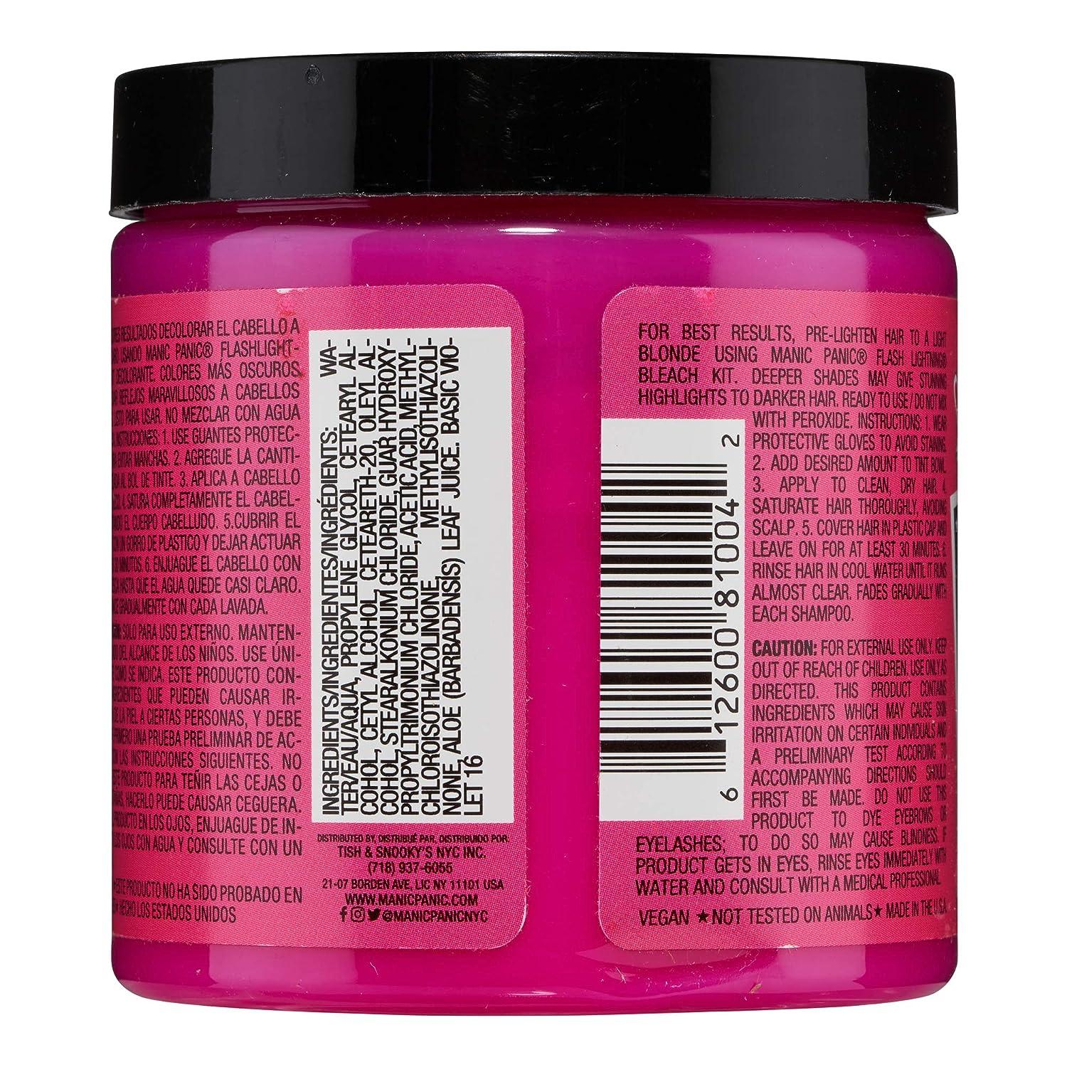 Manic Panic Cotton Candy Pink Hair Dye 8 fl oz - Vegan, PPD & Ammonia ...