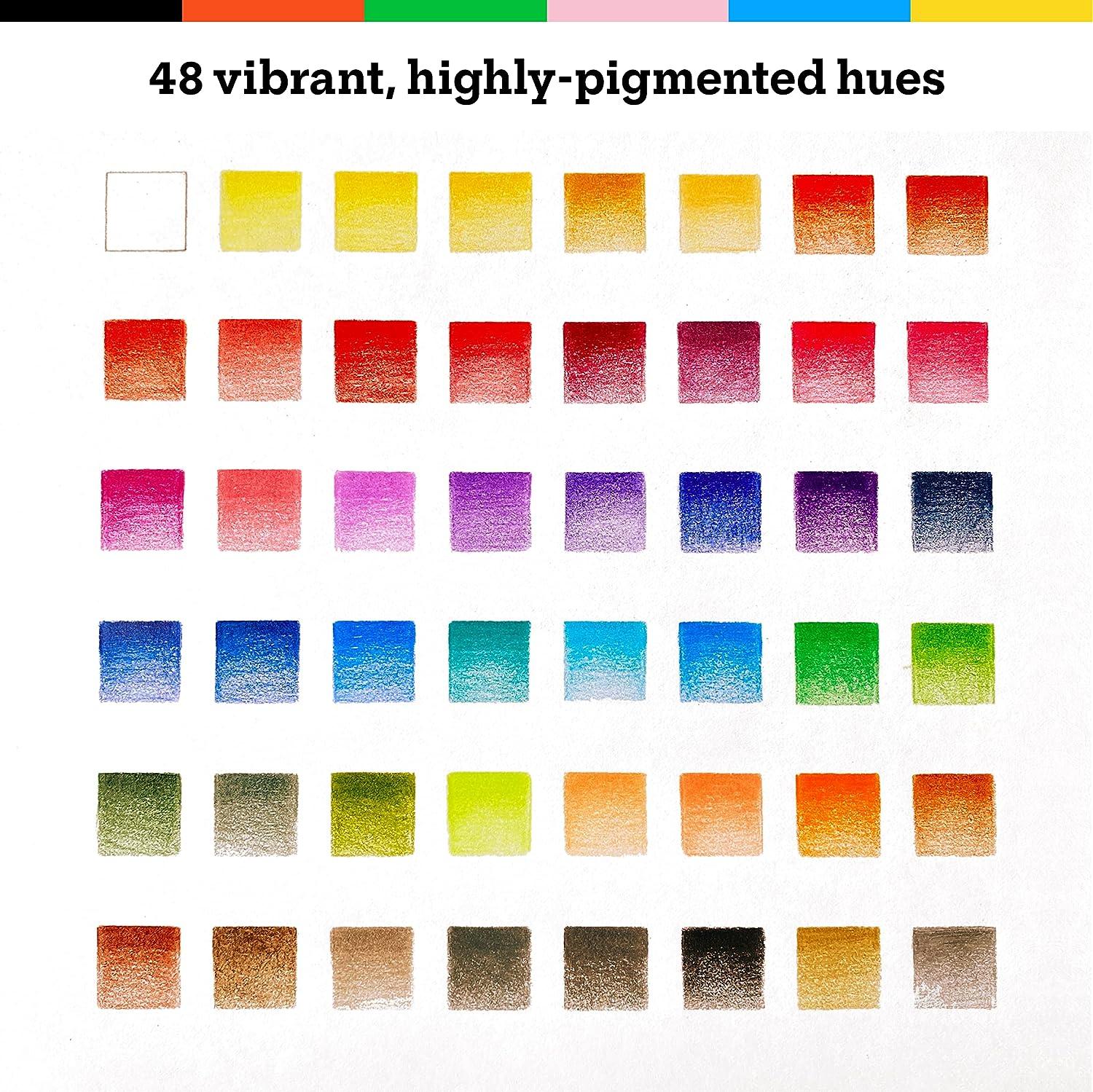 48 ct Oil Pastel Pencils for Artists - Soft Core Colored Pencils for ...