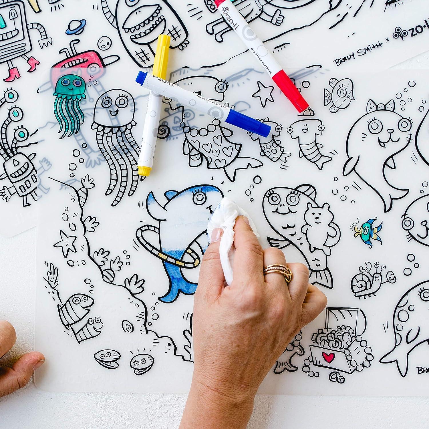 Silicone Coloring placemats | ZoLi x Brady Smith Collaboration ...